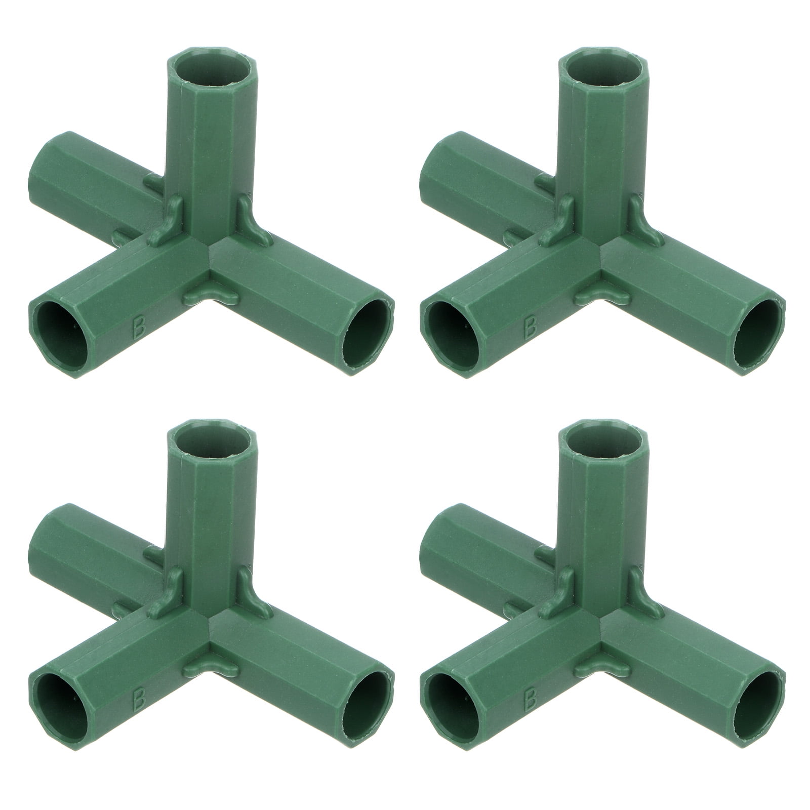 Uxcell 4 Pcs 16mm Greenhouse Frame Building Connectors, 4 Way Right ...