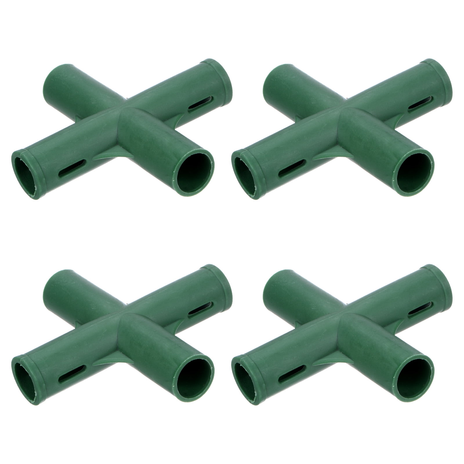 Uxcell 4 Pcs 19mm Greenhouse Frame Building Connectors, 4 Way Flat Pipe ...