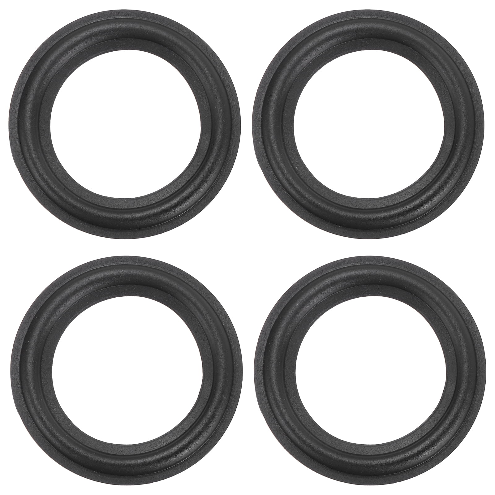 Uxcell 4 Pcs 3 Inch Rubber Speaker Edge Surround Rings 74.5x48.5mm ...