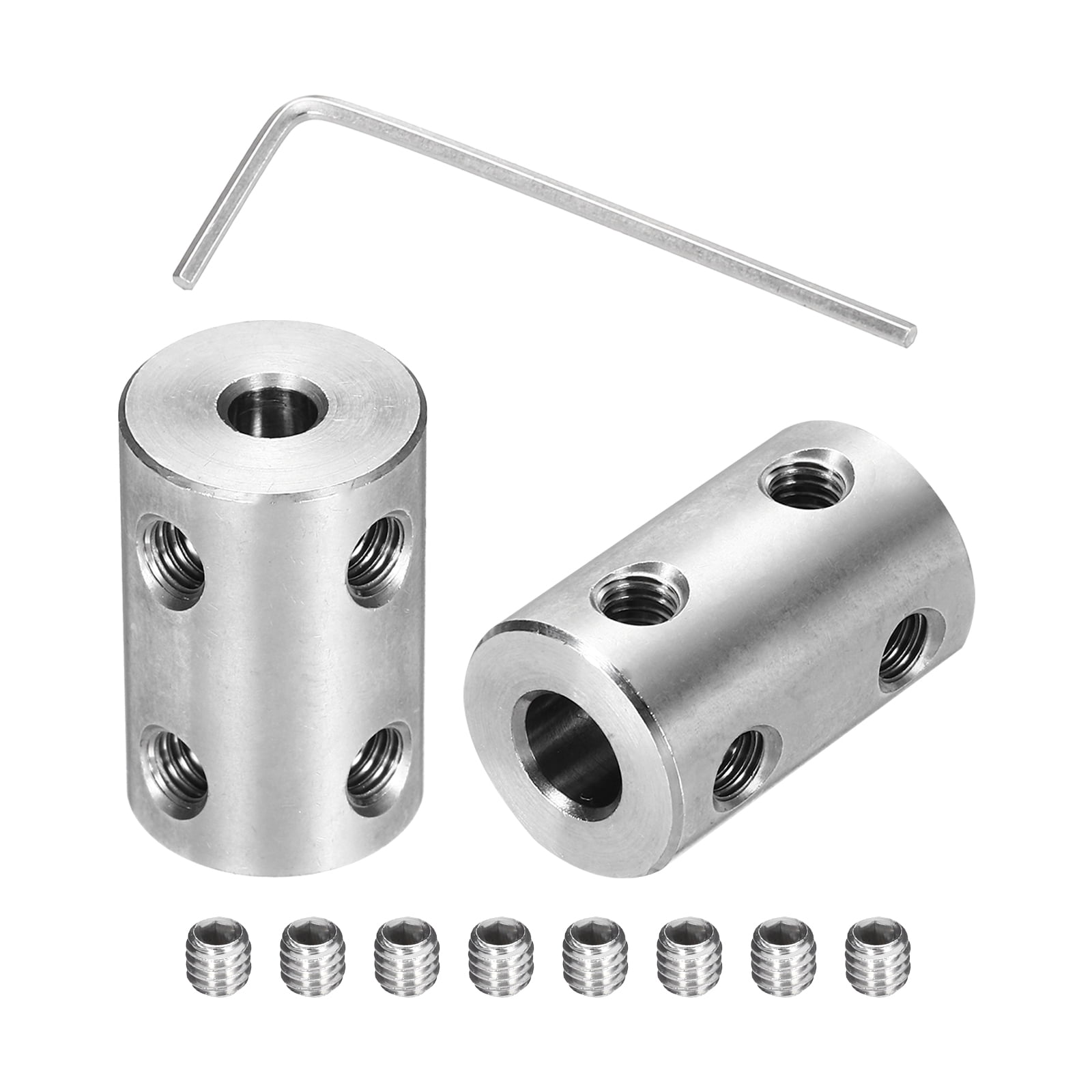 Uxcell 4 Pcs 4mm to 6mm Shaft Coupler Connector L22mm x D14mm Rigid ...