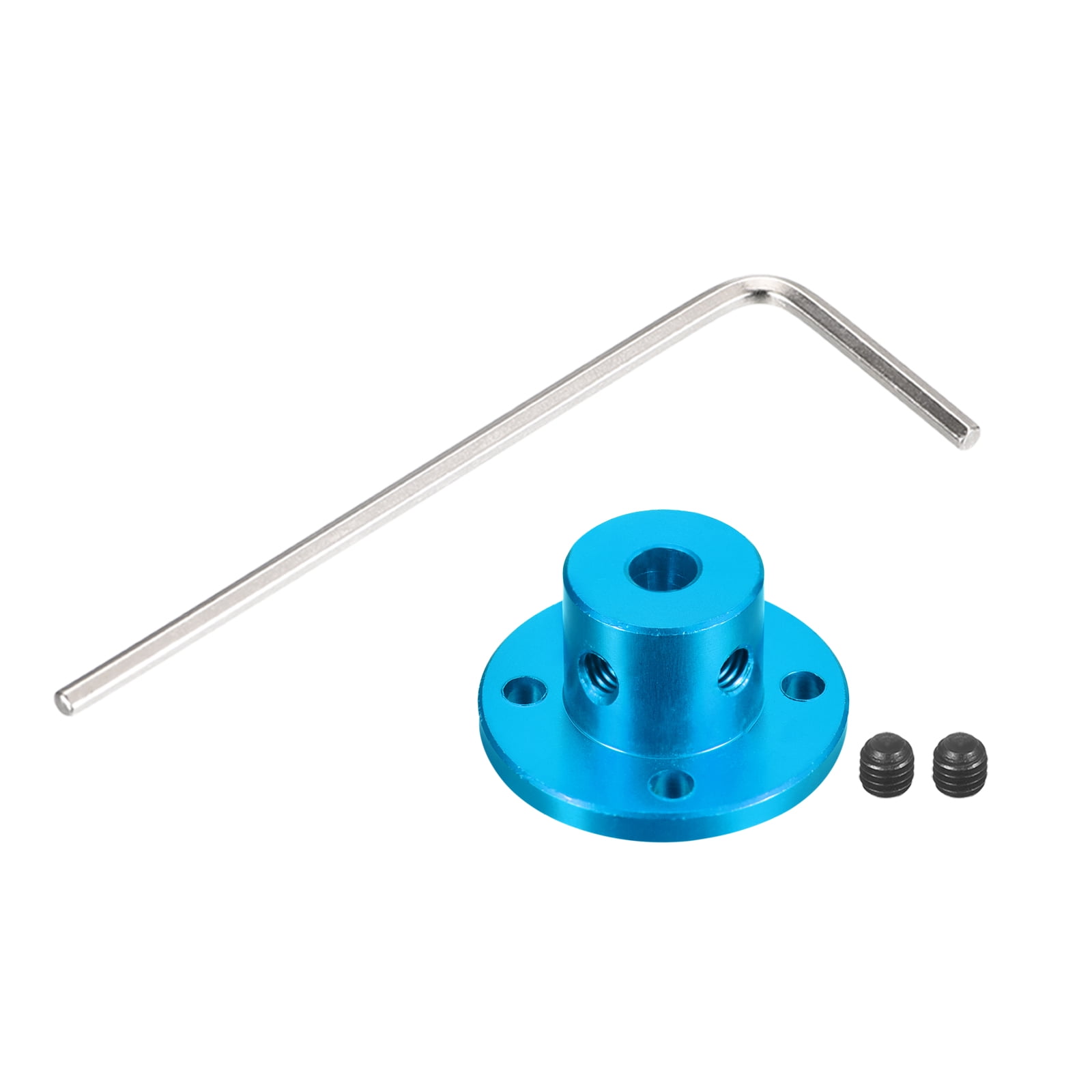 Uxcell 4 Pcs 8mm Flange Coupling Connector Light Blue Shaft Axis ...