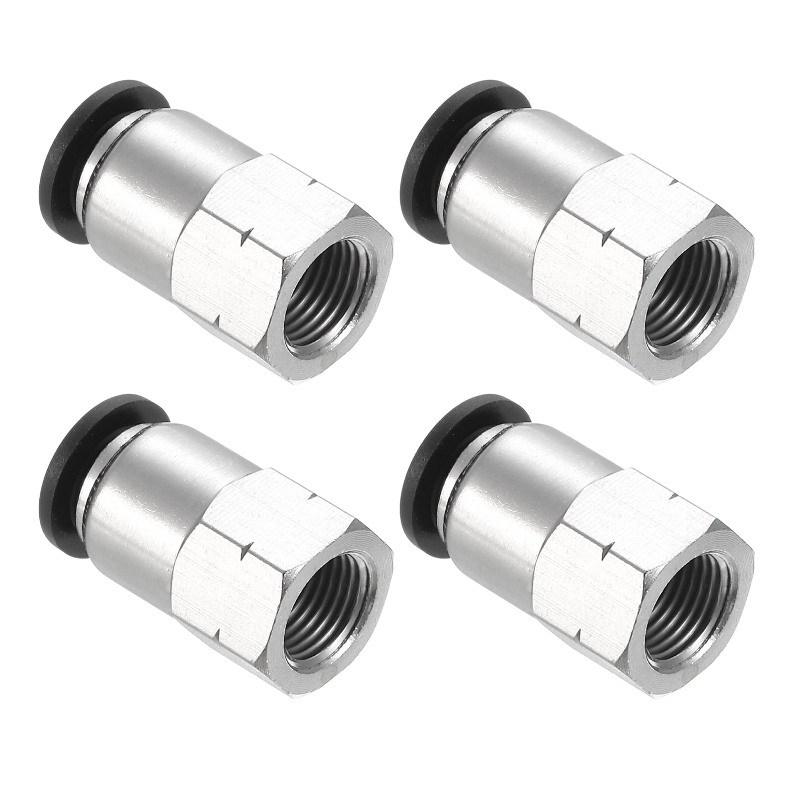 Uxcell 4 Pcs 8mm OD Tube to 1/8 Inch NPT Female Thread Push to Connect ...
