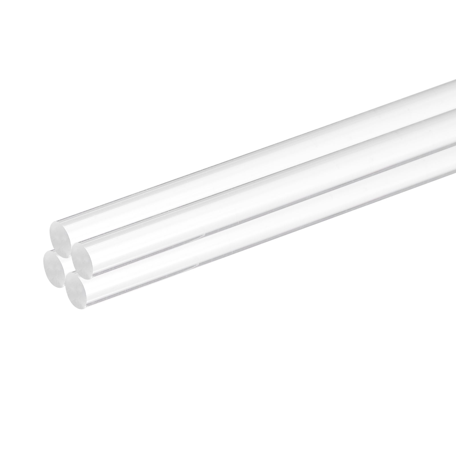 Uxcell 4 Pcs Acrylic Round Rods 3/16" x 10" Clear Acrylic Dowel Rods ...