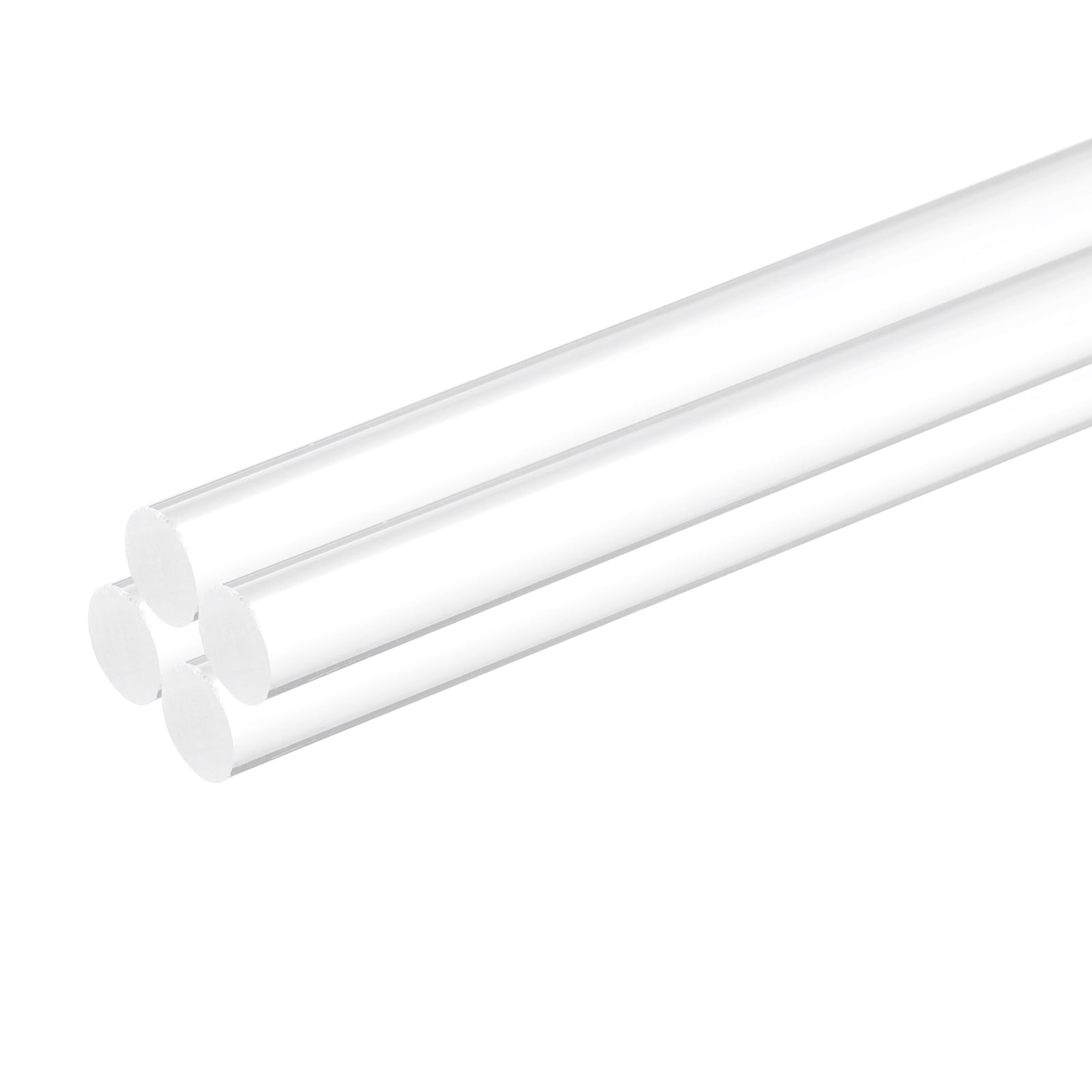 Uxcell 4 Pack Acrylic Round Rods 23/64" x 12" Clear Acrylic Dowel Rods ...