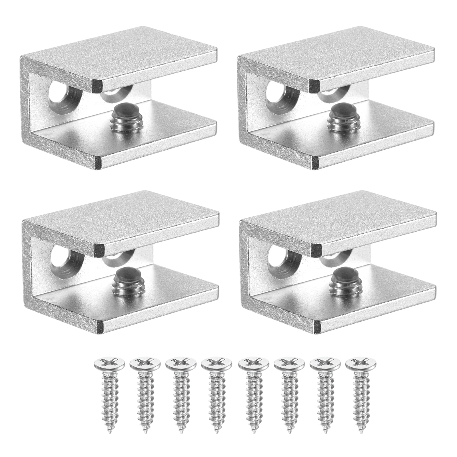 Uxcell Adjustable Frameless Glass Shelf Brackets, Shower Glass Clamp ...