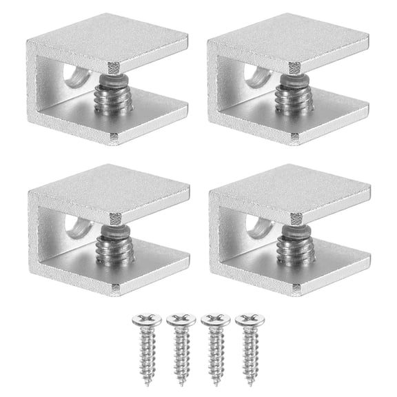 Uxcell Glass Shelf Brackets Glass Clamp Clip Shaft Mount for 5-8mm ...