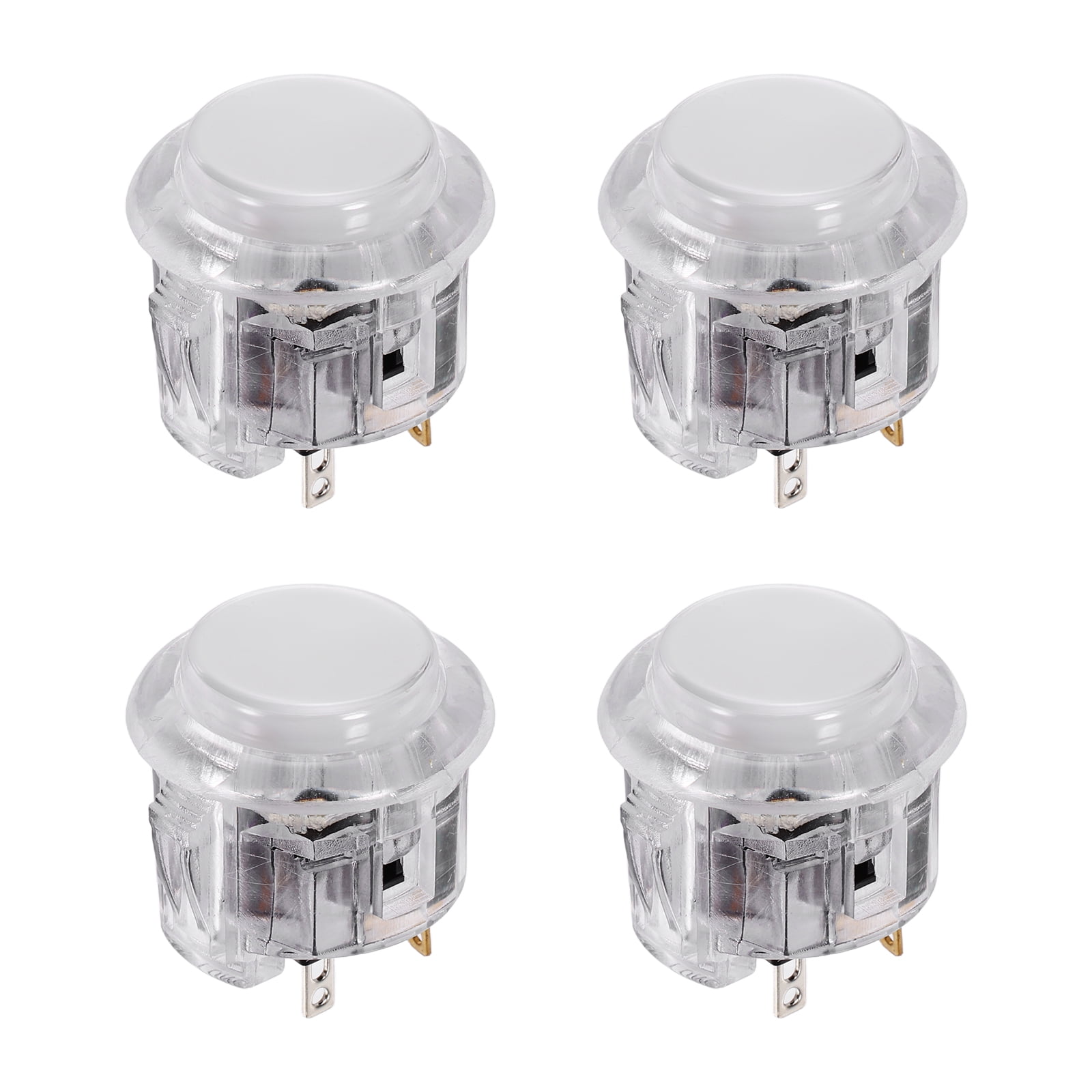 Uxcell 4 Pcs Arcade LED Lights Push Button (24mm) - 5A 12/24V LED ...
