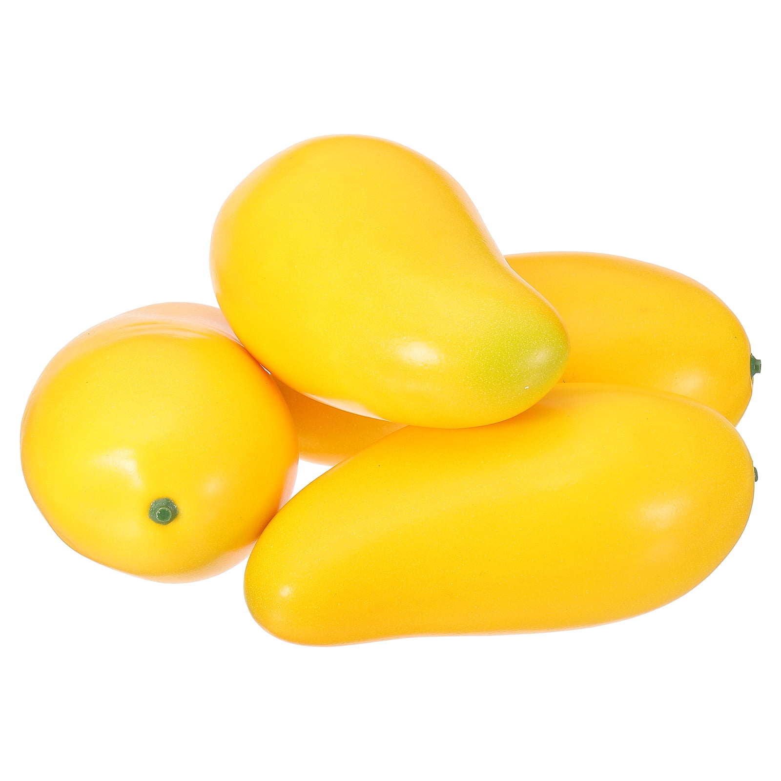 Uxcell 4 Pcs Artificial Mango, Foam Lifelike Fake Fruit Model Yellow ...