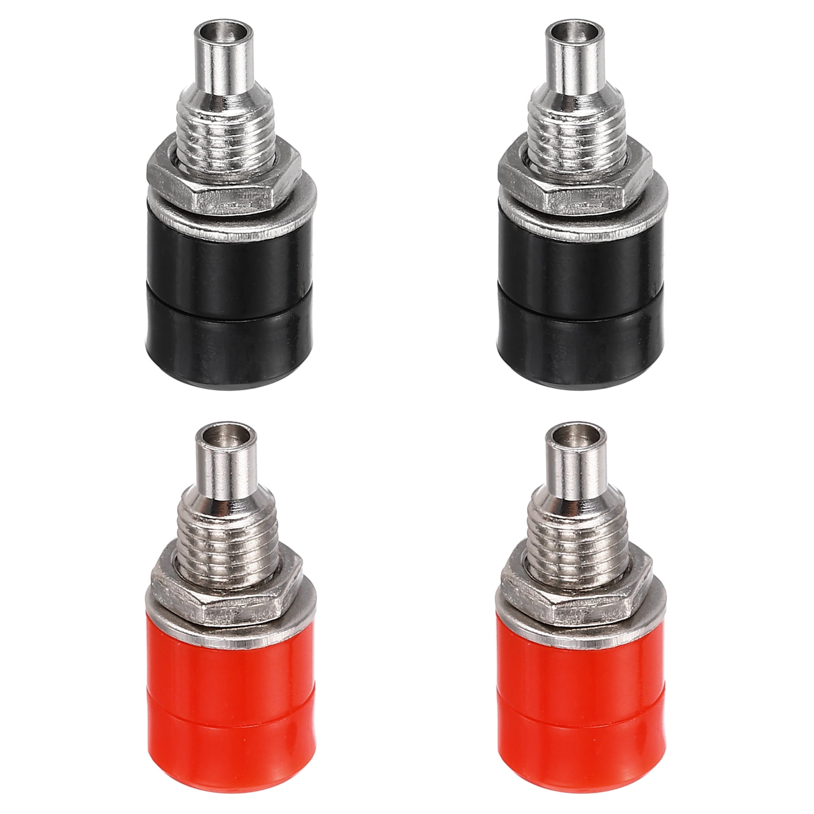 Uxcell 4 Pcs Banana Jack, 24A 6 x 4mm Panel Mount Banana Female Panel Socket Jack, 4mm Binding ...