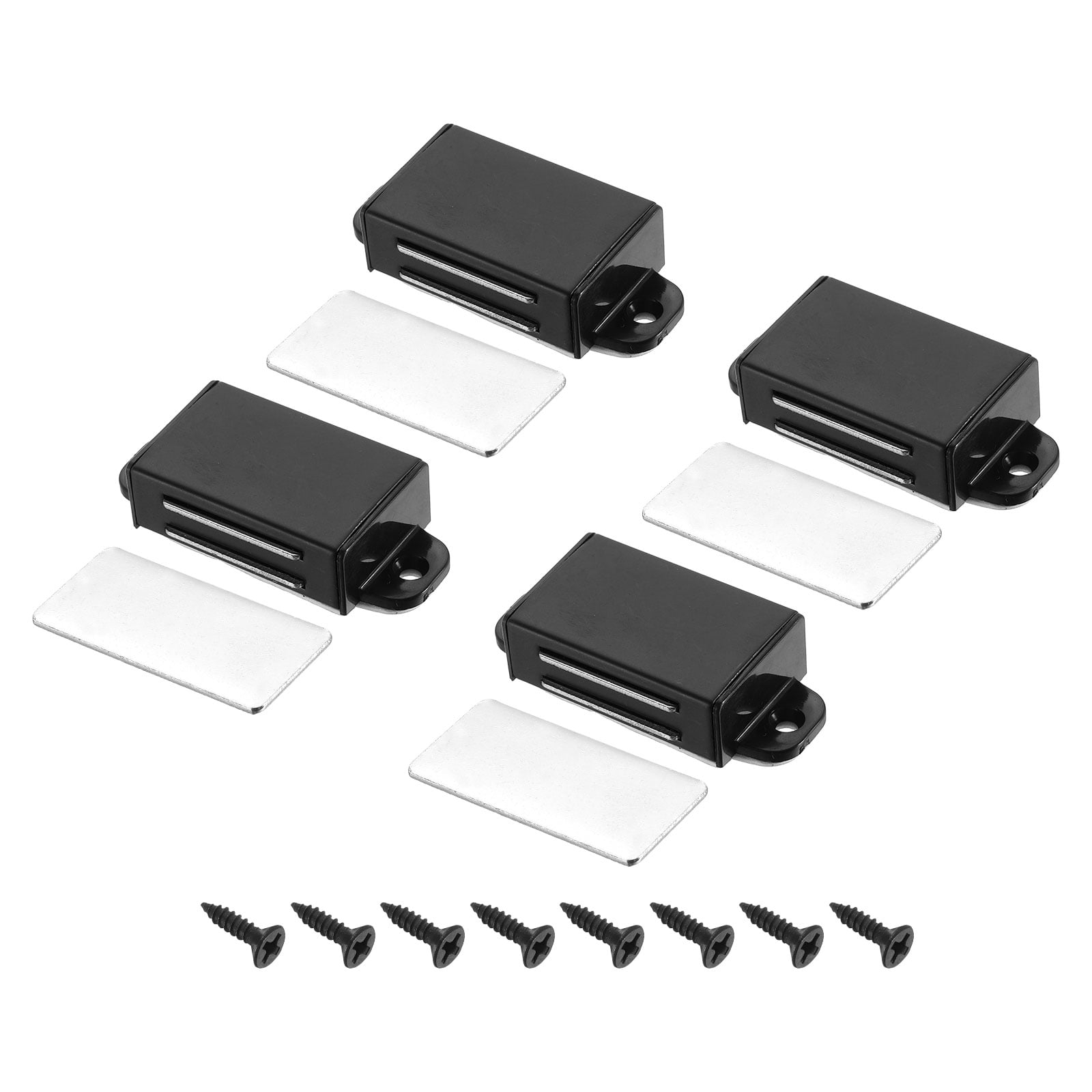 Uxcell 4 Pcs Cabinet Door Catch, Cabinet Latch Magnetic Lock Stainless ...