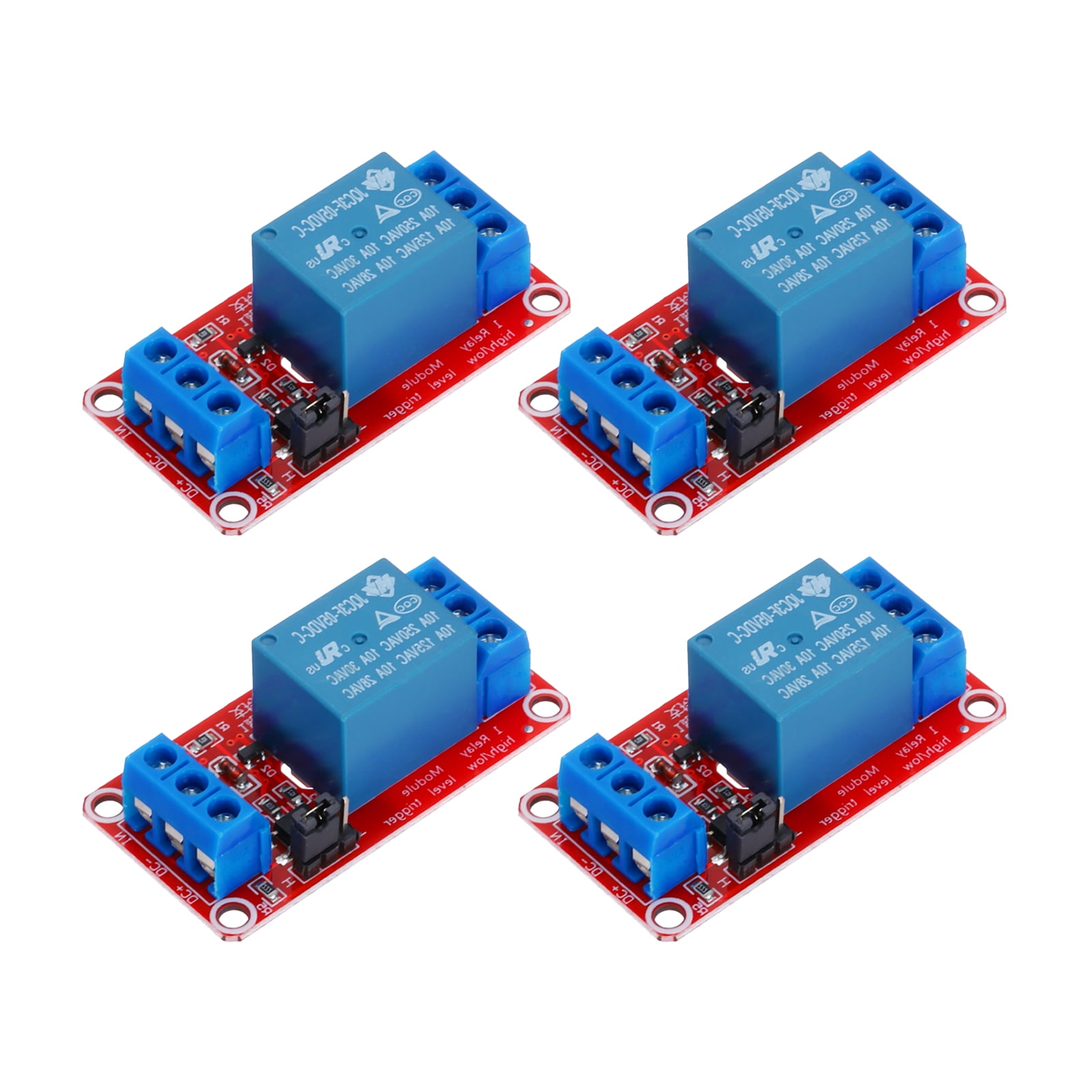 Uxcell 4 Pcs DC 5V 1 Channel Relay Module Switch Board Shield 10A High ...