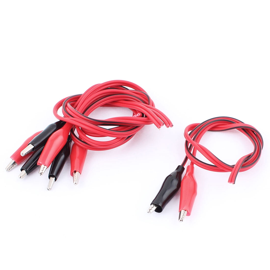 Uxcell 4 Pcs Double Alligator Clips Test Leads Connctor Wire 0.5 Meter ...