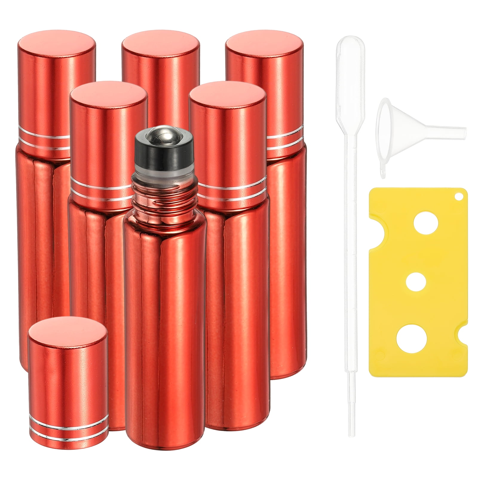 Uxcell 4 Pcs Essential Oil Roller Bottles, 10ml/0.34oz Glass Roller ...
