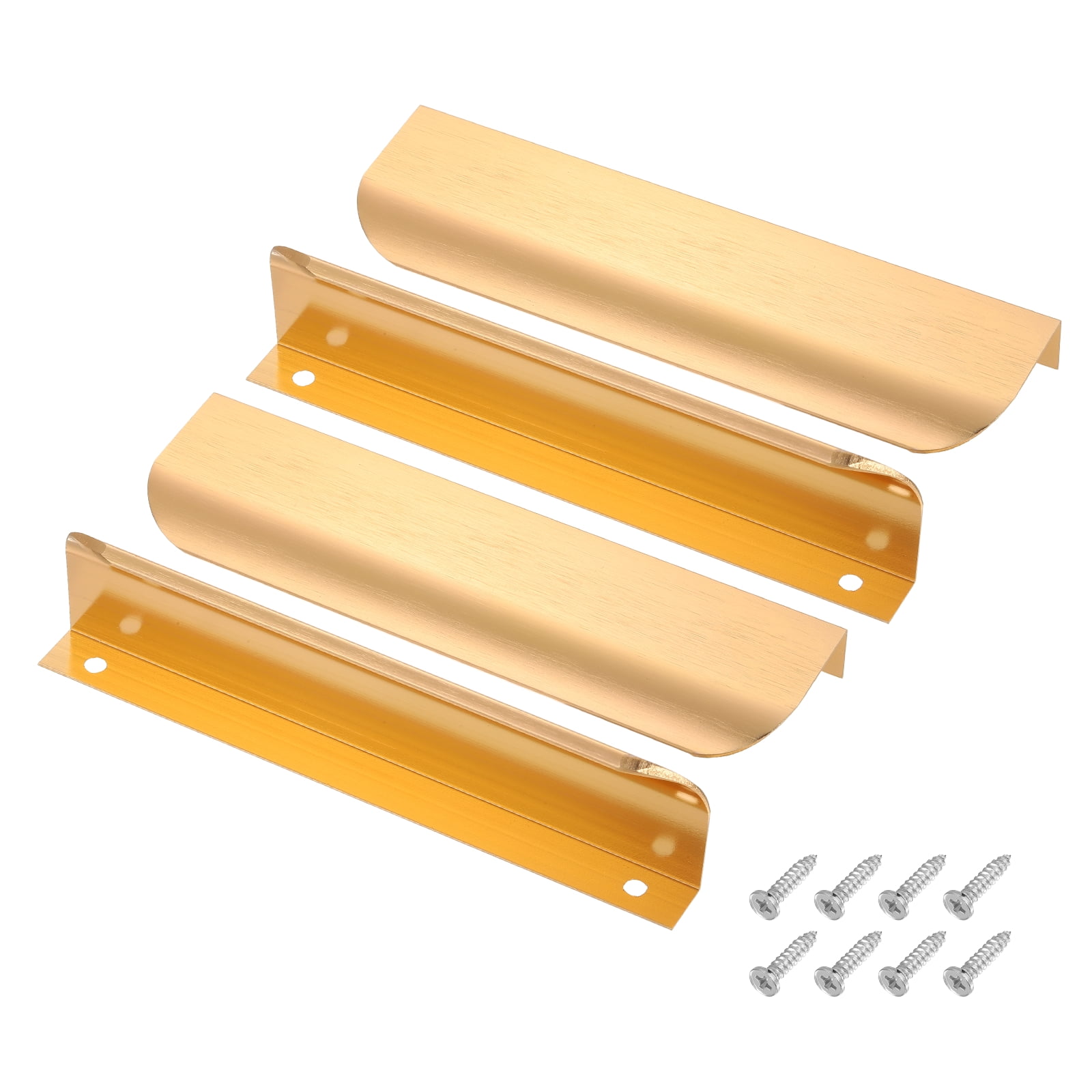 Uxcell 4 Pcs Finger Pulls for Cabinets, 6 Inch Aluminum Alloy Edge ...