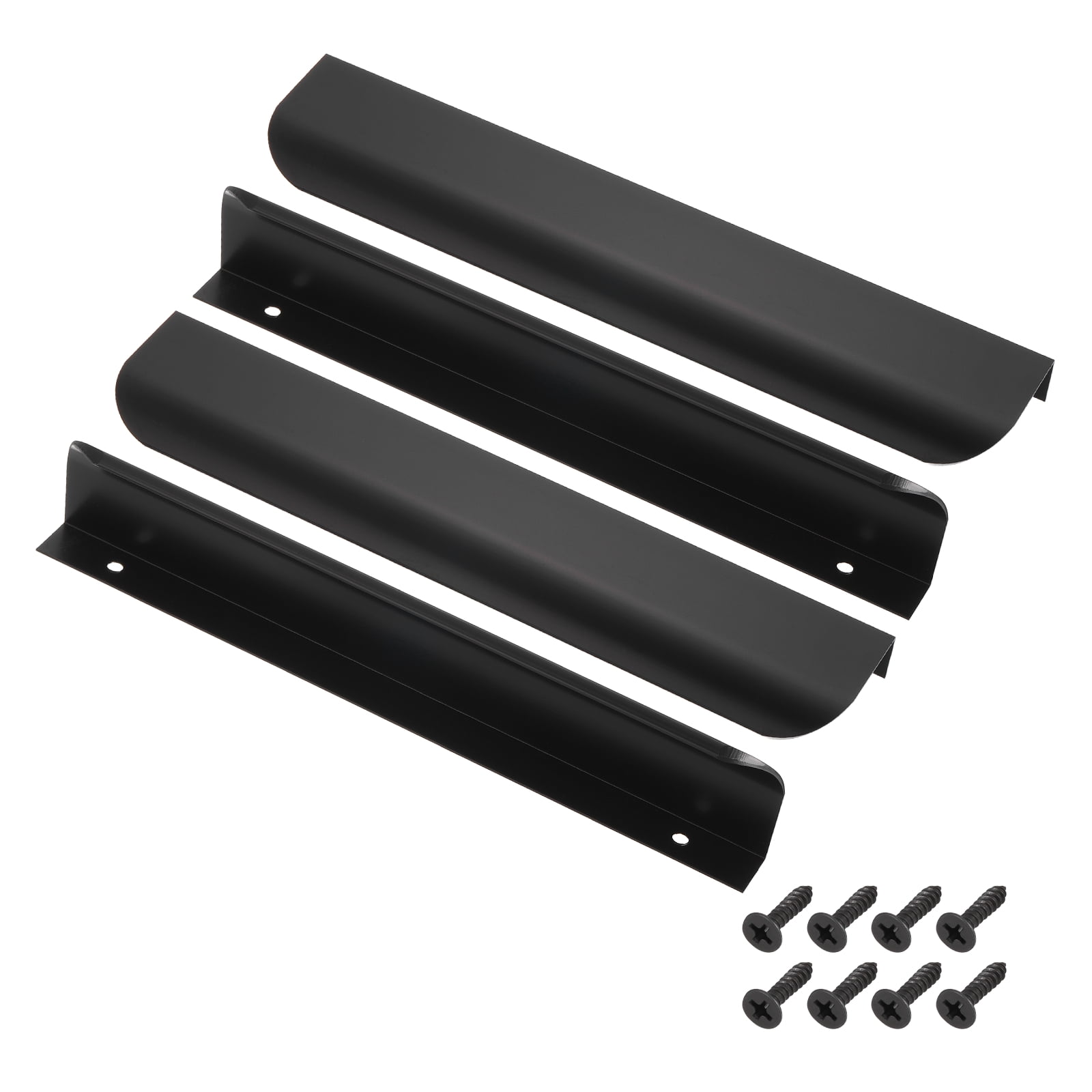Uxcell 4 Pcs Finger Pulls for Cabinets, 8 Inch Aluminum Alloy Edge ...