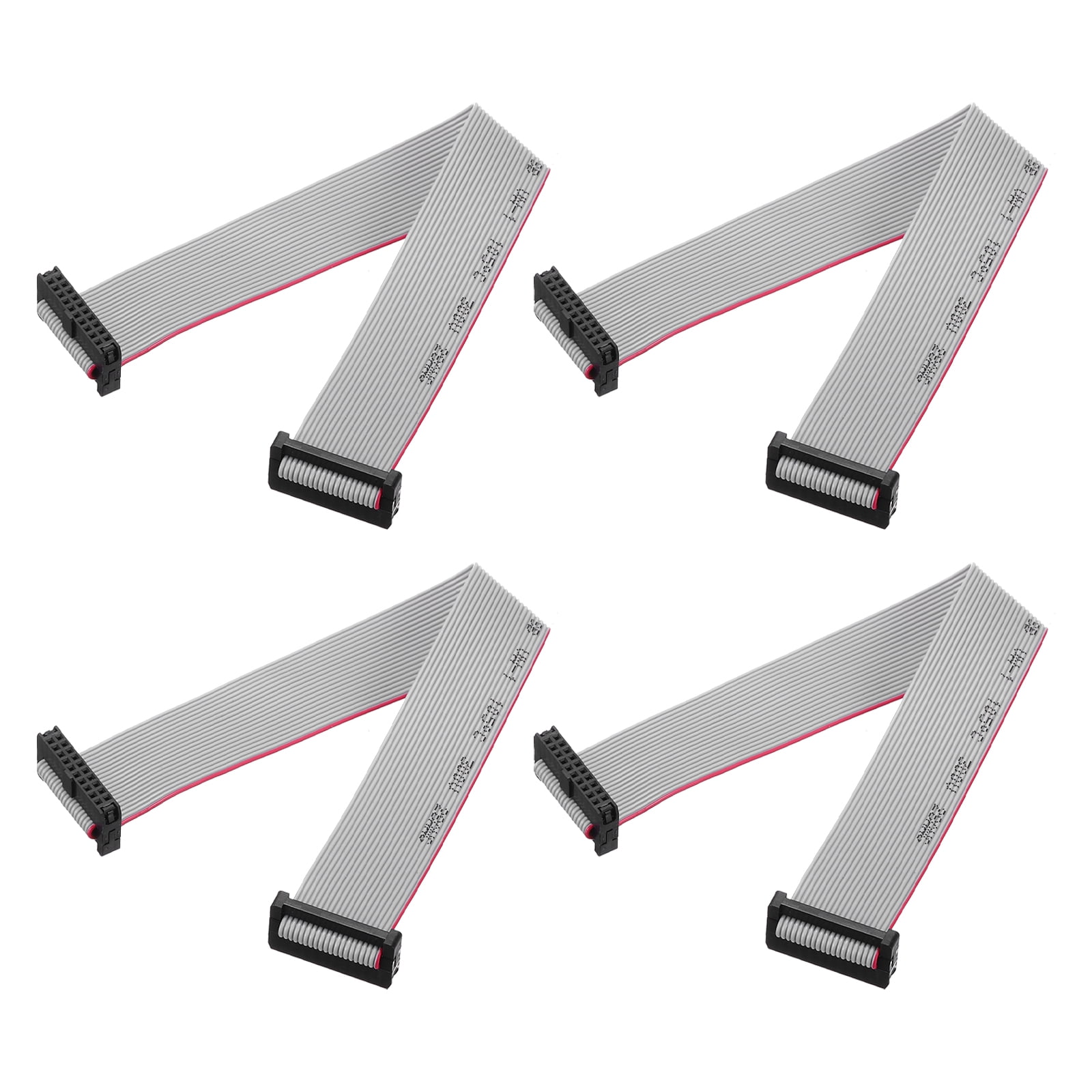 Uxcell 4 Pcs Flat Ribbon Cable, 2mm Pitch 20mm Width 20cm Long 20 Pin ...