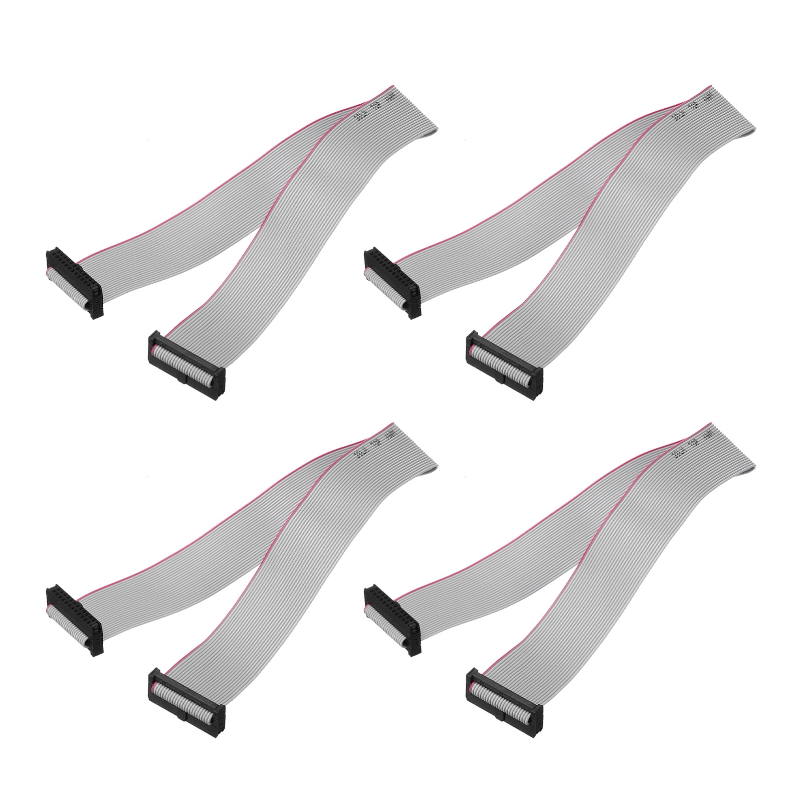 Uxcell 4 Pcs Flat Ribbon Cable, 2mm Pitch 24mm Width 30cm Long 24 Pin ...