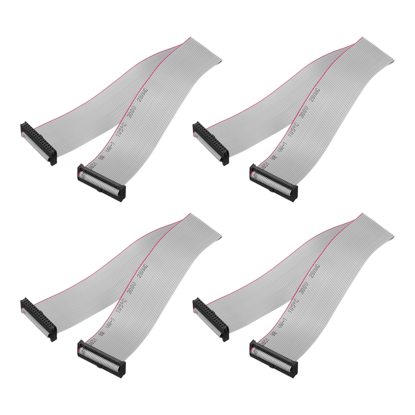 Uxcell 4 Pcs Flat Ribbon Cable, 2mm Pitch 30mm Width 30cm Long 30 Pin ...