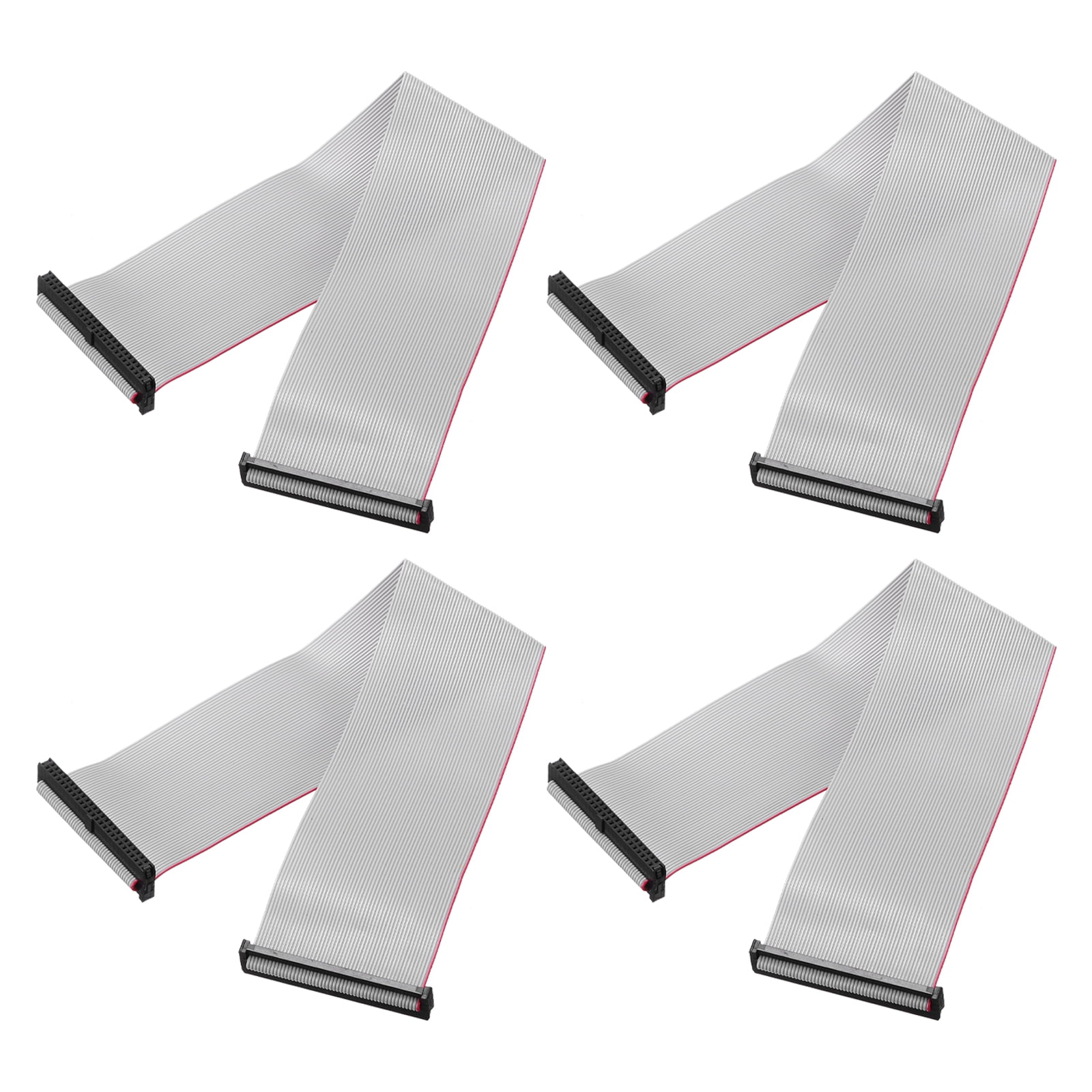 Uxcell 4 Pcs Flat Ribbon Cable, 2mm Pitch 50mm Width 30cm Long 50 Pin ...