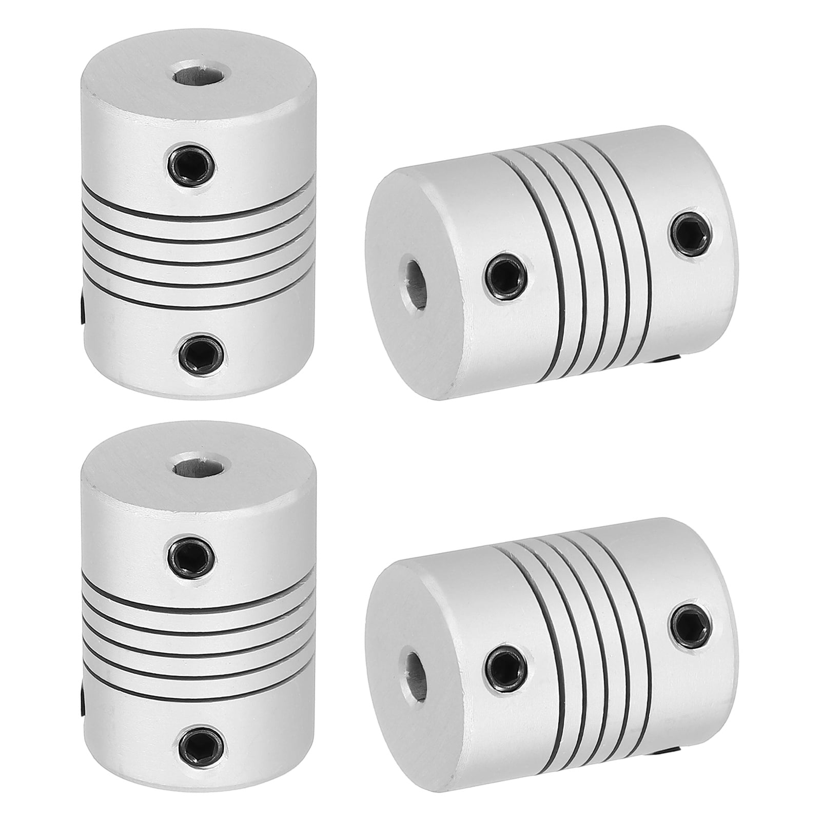 Uxcell 4 Pcs Flexible Couplings 4mm to 4mm Aluminum Alloy Joint ...