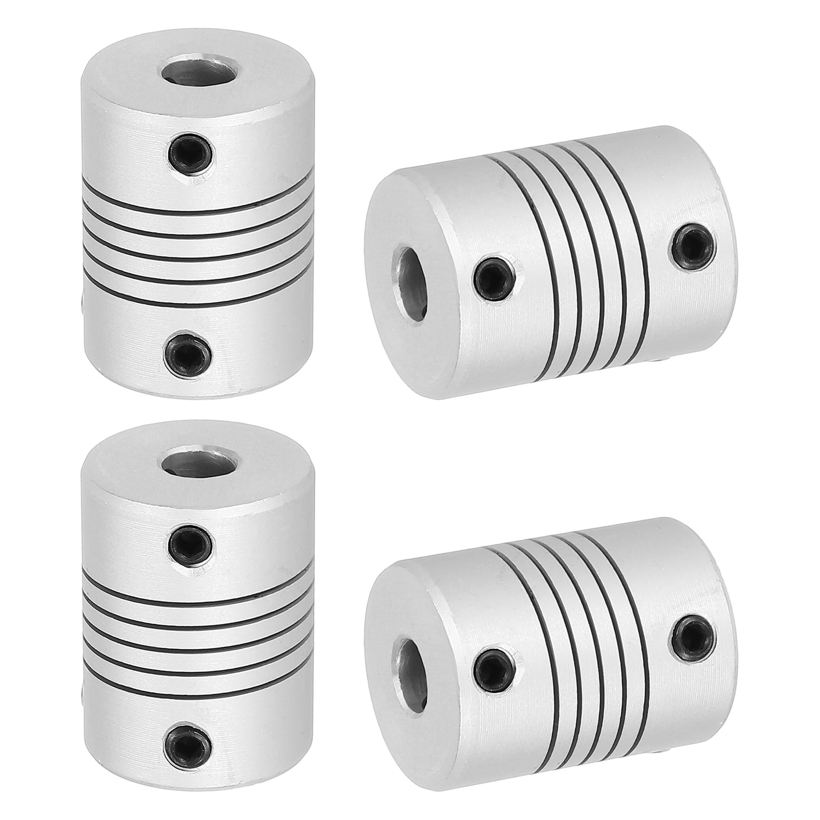 Uxcell 4 Pcs Flexible Couplings 6mm to 6.35mm Aluminum Alloy Joint ...