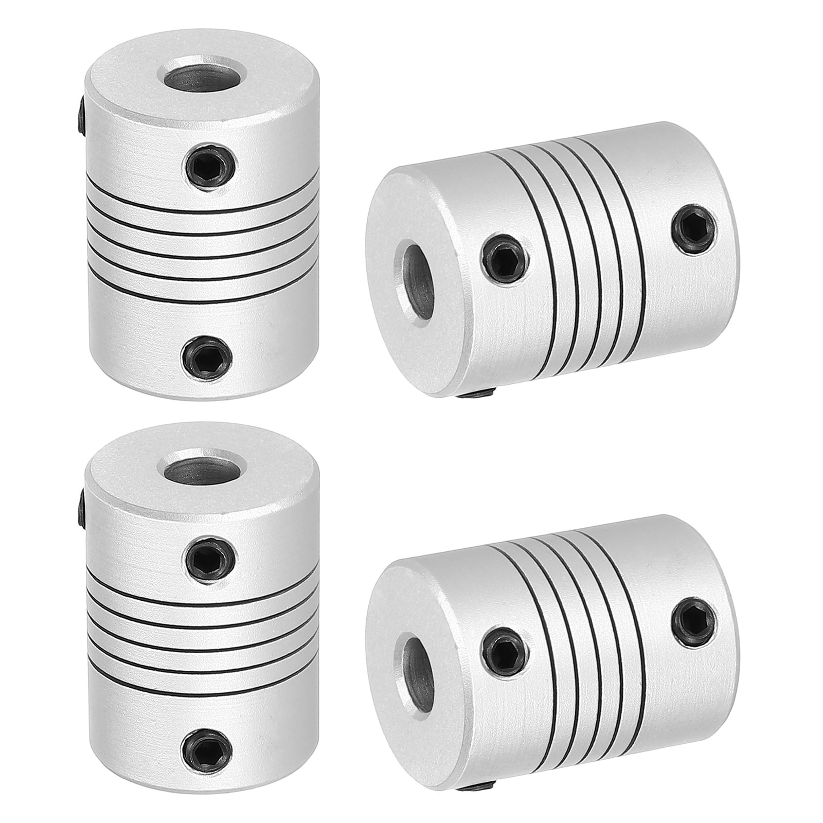Uxcell 4 Pcs Flexible Couplings 6mm to 6mm Aluminum Alloy Joint ...