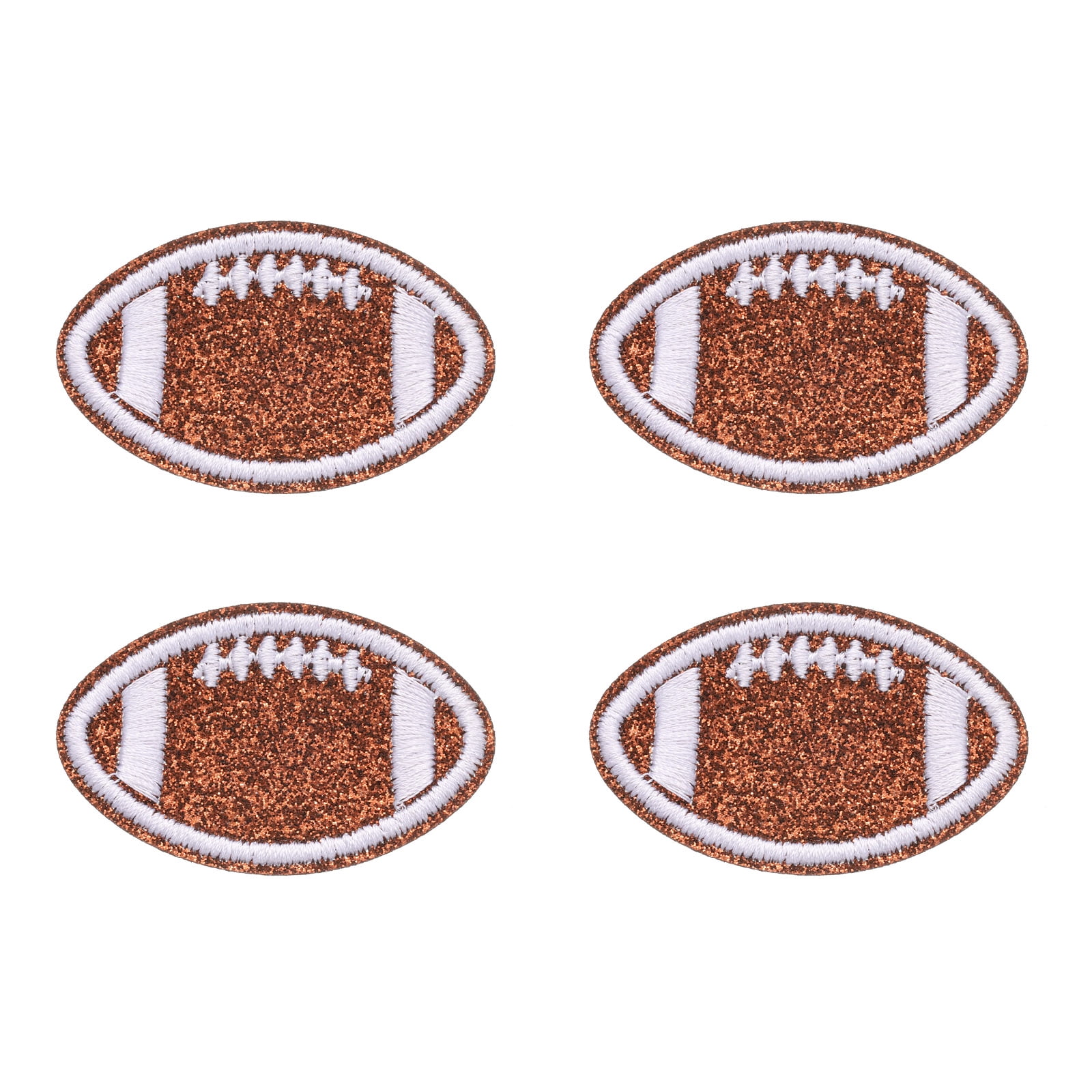 Uxcell 4 Pcs Football Iron on Patches, 1.3" x 2.1" Rugby Sew on Patches ...