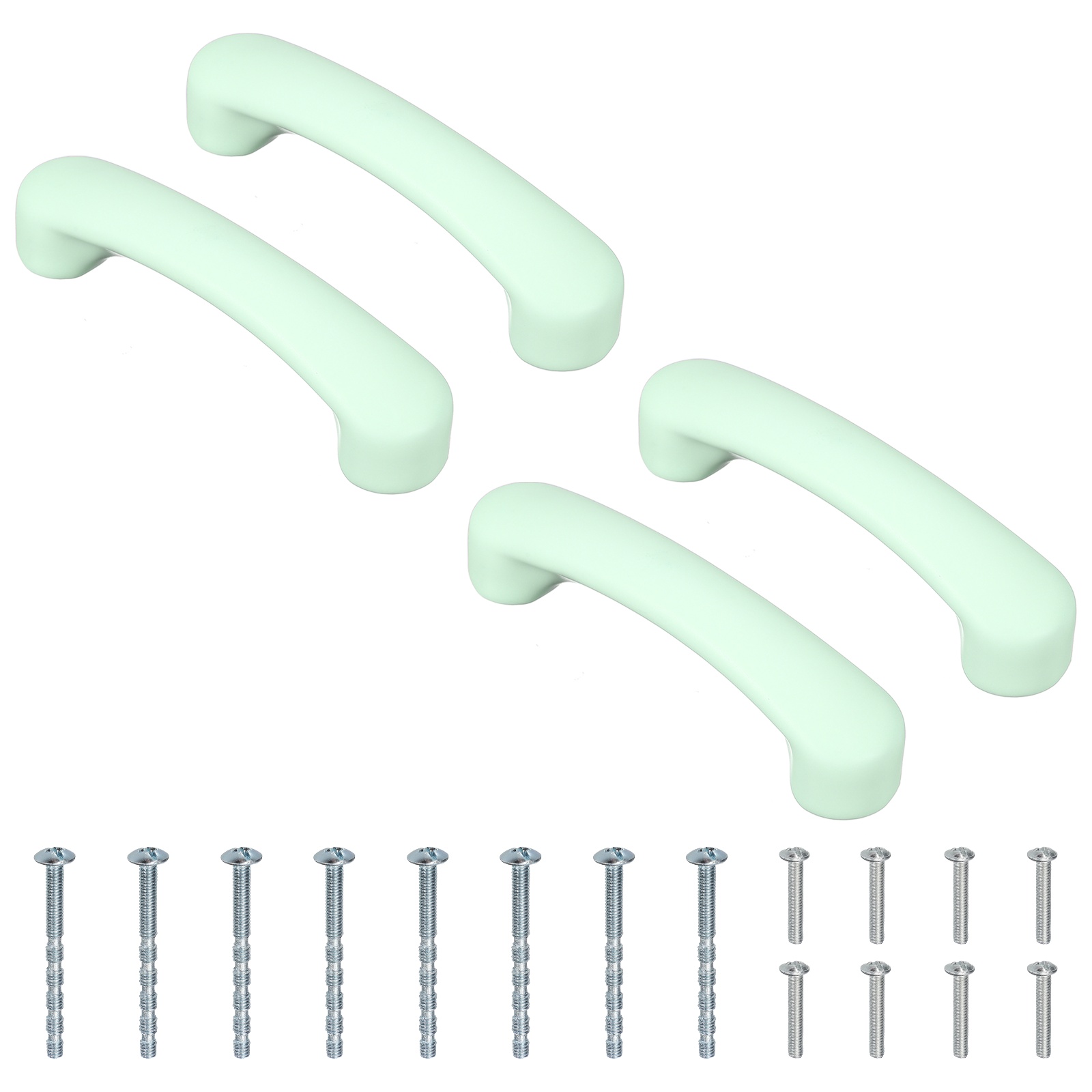 Uxcell 4 Pcs Green Ceramic Cabinet Handles Arch Shaped Drawer Pulls, 4. ...