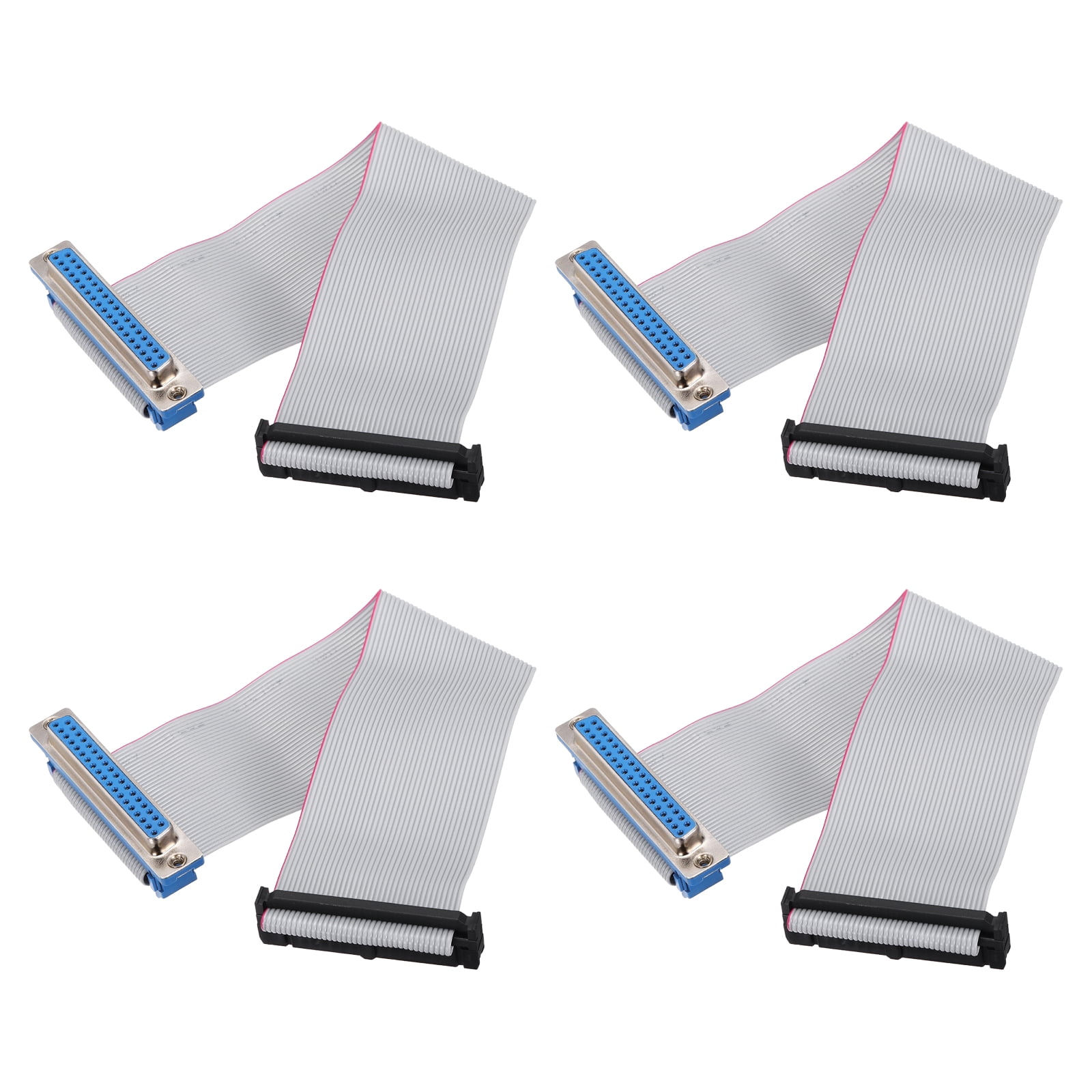 Uxcell 4 Pcs IDC Flat Ribbon Cable, 2.54mm Pitch 47mm Width 20cm Long ...