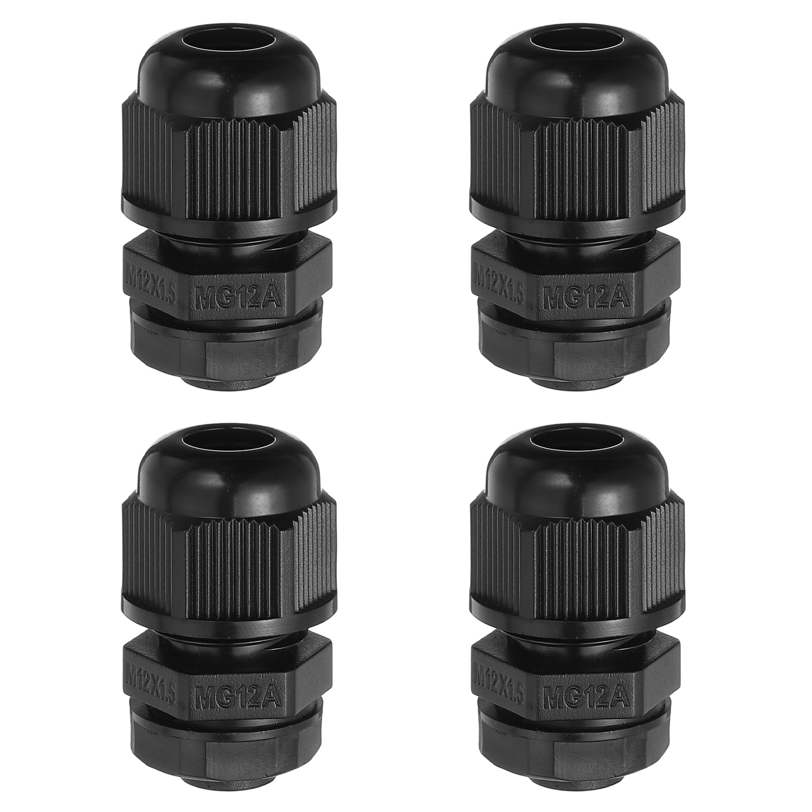 Uxcell 4 Pcs M12 Cable Gland, 4.5-8mm Wire Hole Waterproof Nylon Cable ...
