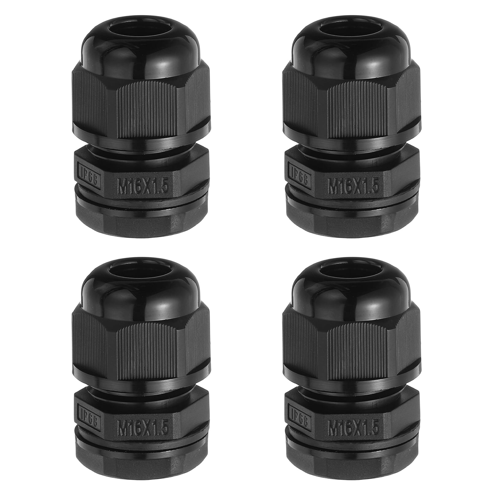 Uxcell 4 Pcs M16 Cable Gland, 3-4mm 2 Wire Holes Waterproof Nylon Cable ...