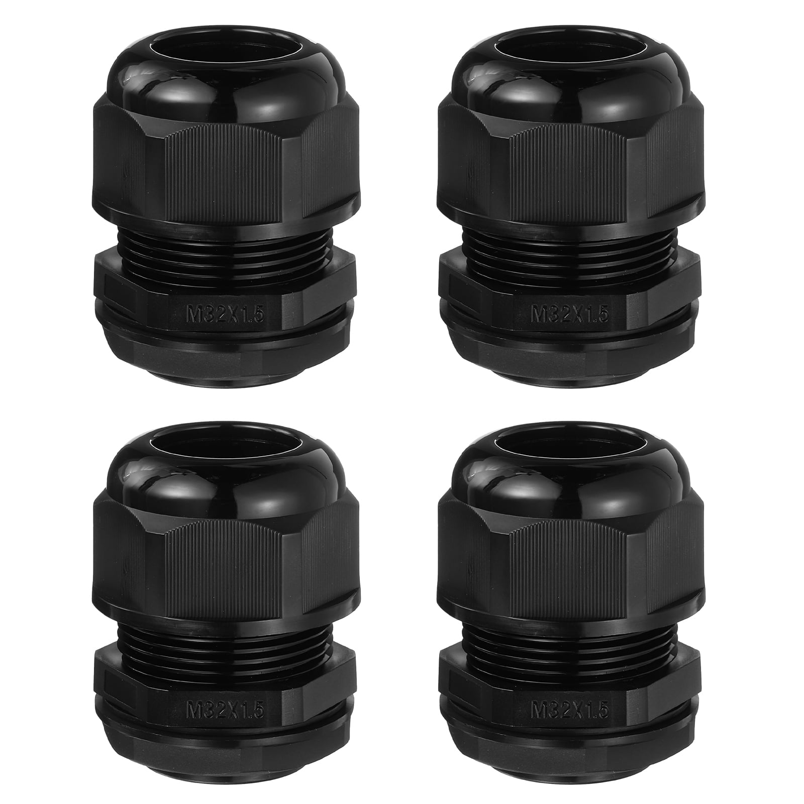 Uxcell 4 Pcs M32 Cable Gland, 6-7mm 4 Wire Holes Waterproof Nylon Cable ...