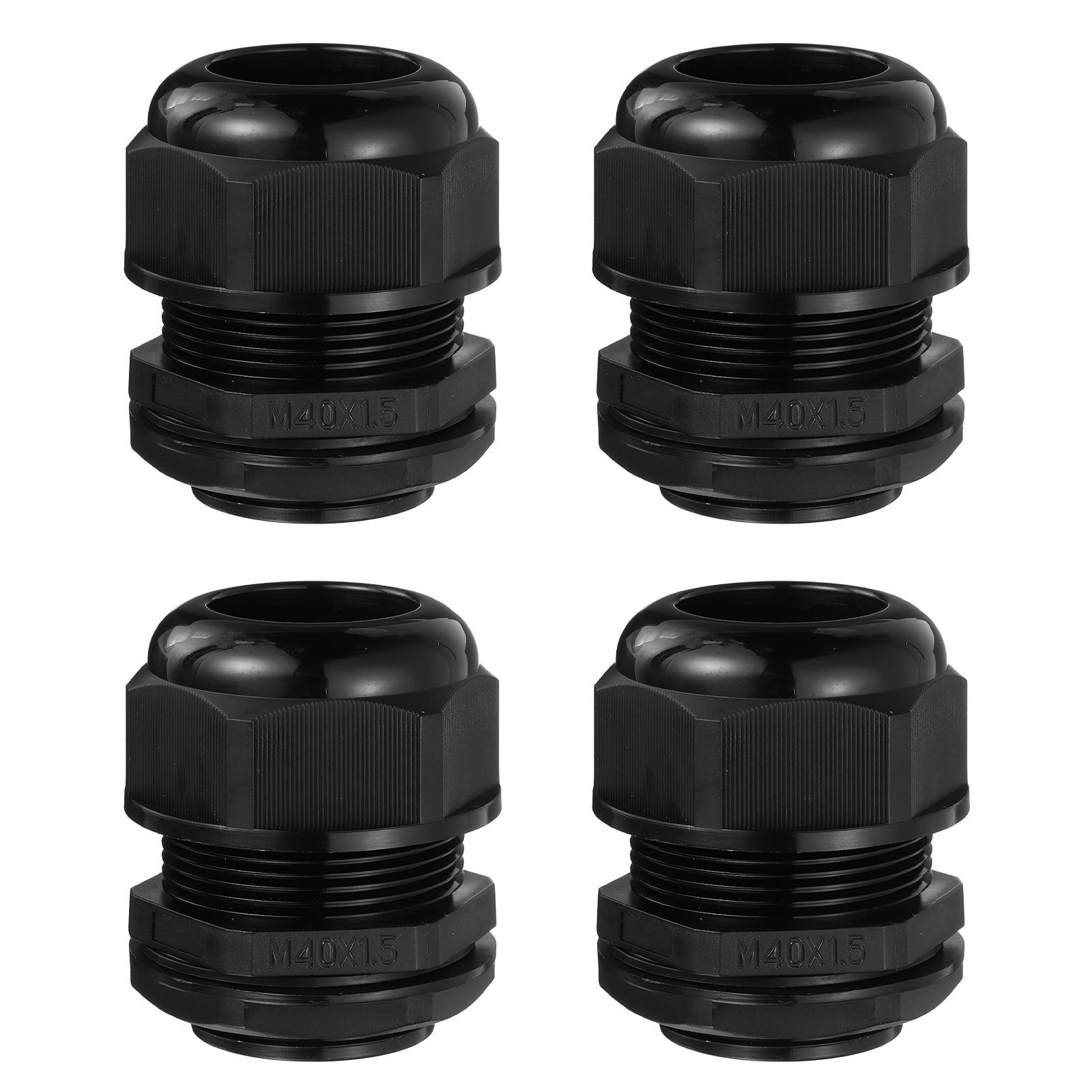 Uxcell 4 Pcs M40 Cable Gland, 11-12mm 4 Wire Holes Waterproof Nylon ...