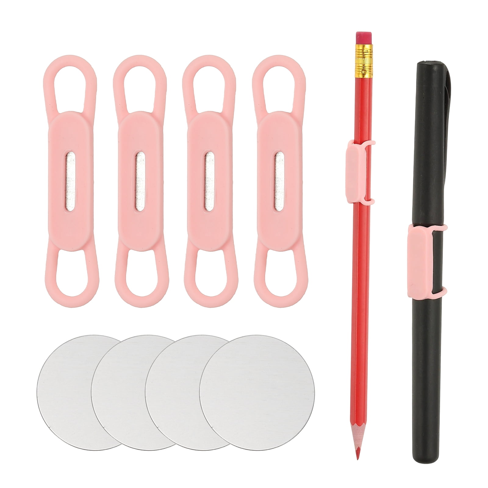 Uxcell 4 Pcs Magnetic Pen Pencil Holder, Silicone Flexible Pencil ...