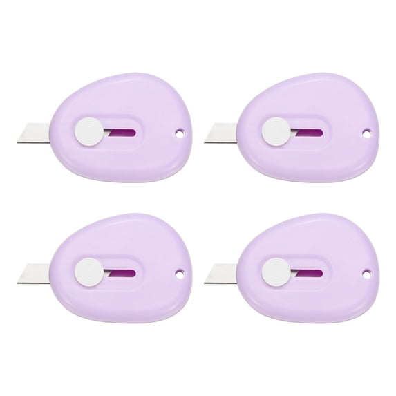 Uxcell 4 Pcs Mini Box Cutters Retractable, Small Utility Knife Portable ...