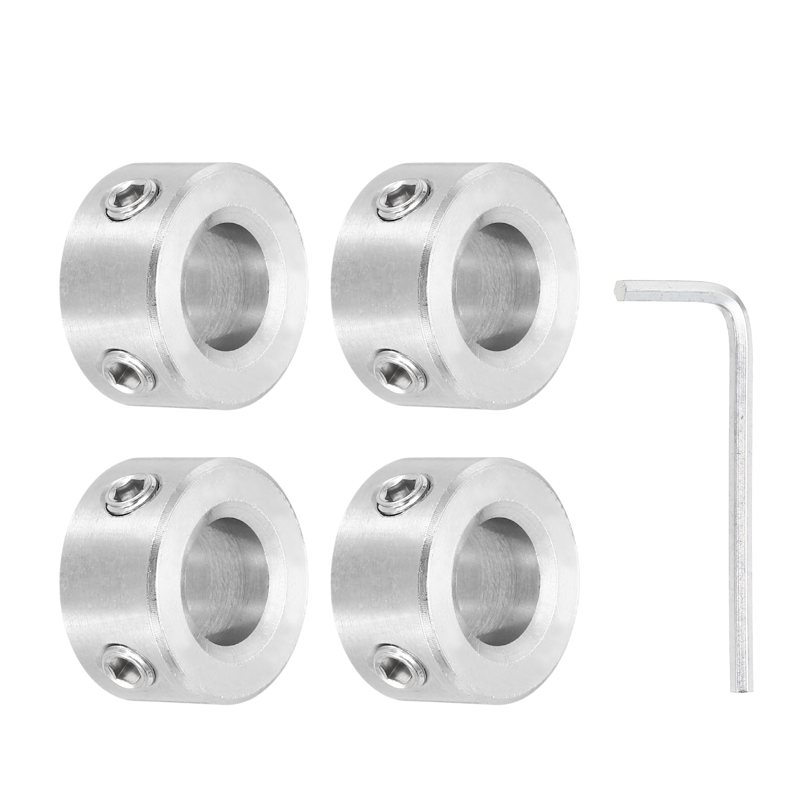 Uxcell 4 Pcs Shaft Collars, 10mm Bore Solid Stainless Steel Set 2 Screw ...