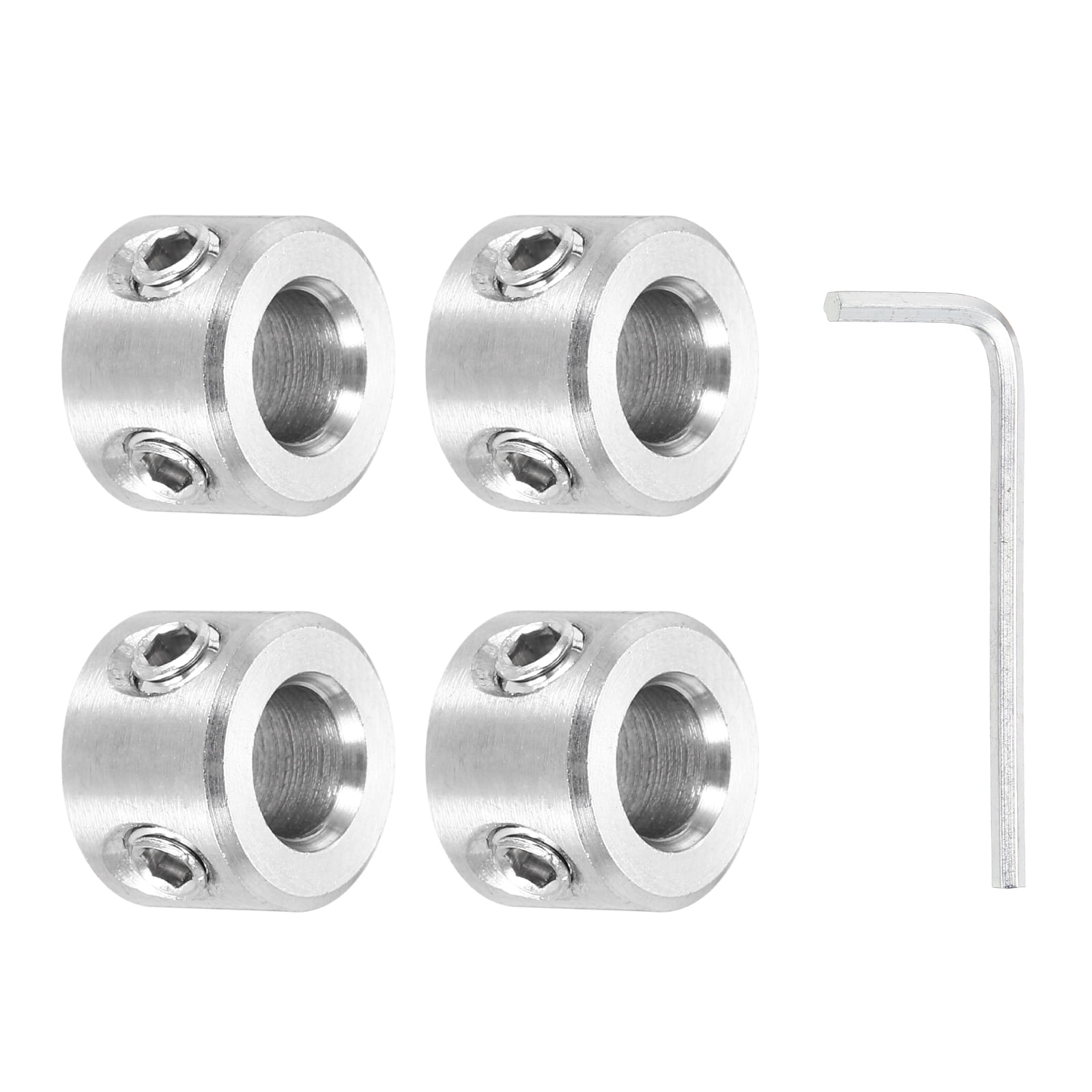 Uxcell 4 Pcs Shaft Collars, 6mm Bore Solid Stainless Steel Set 2 Screw ...