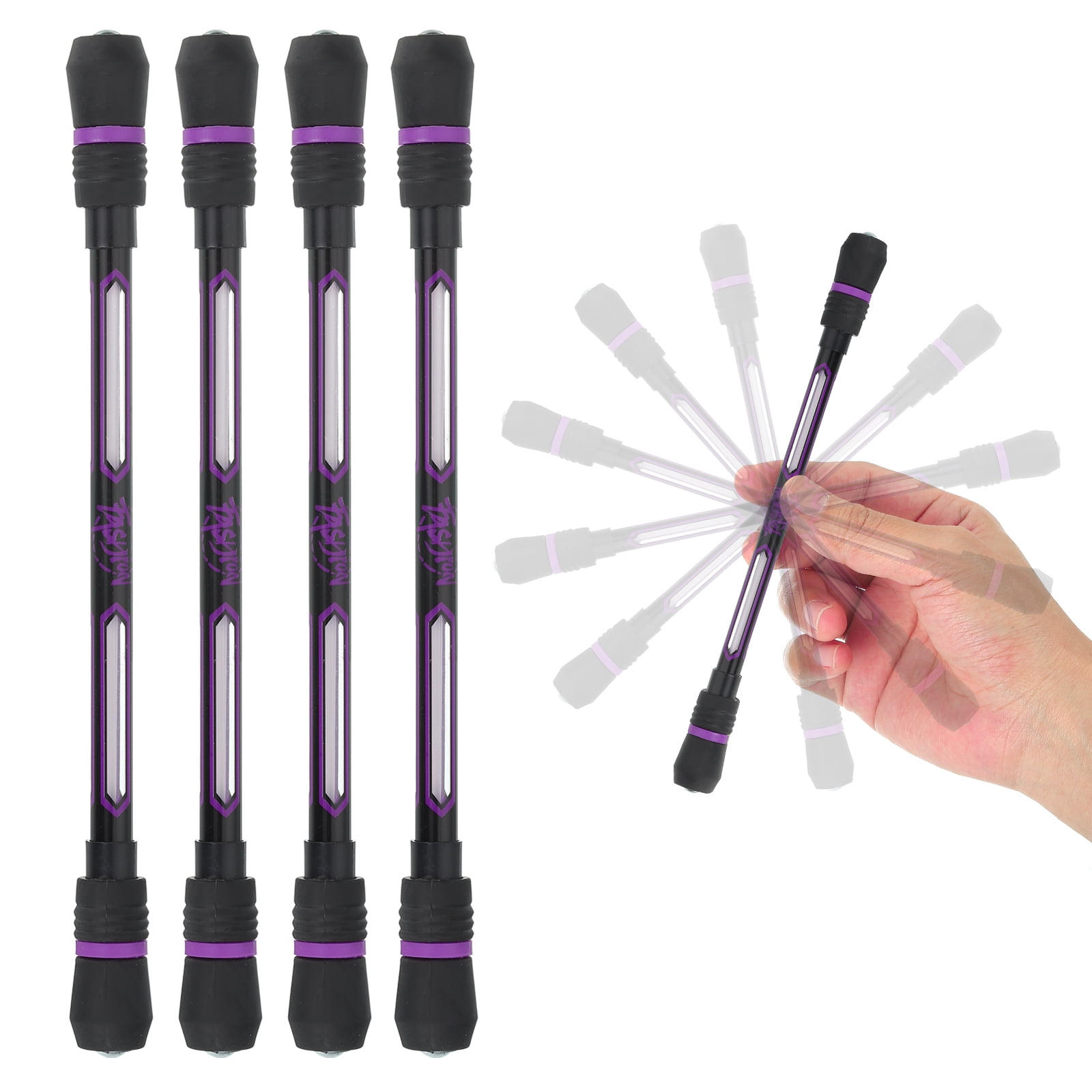 Uxcell 4 Pcs Spinning Pen, 0.5mm Gel Pens Black Ink Rollerball Pens ...