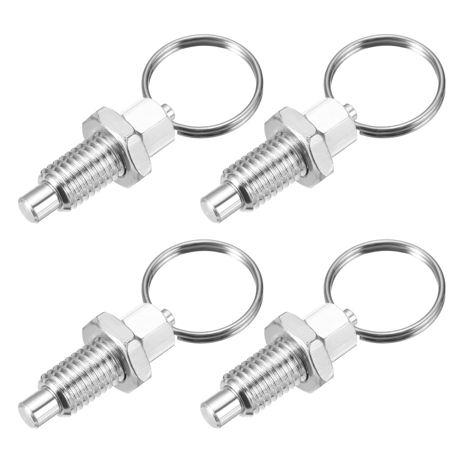 Uxcell Spring Plunger with Pull Ring, Stainless Steel Indexing Plunger ...