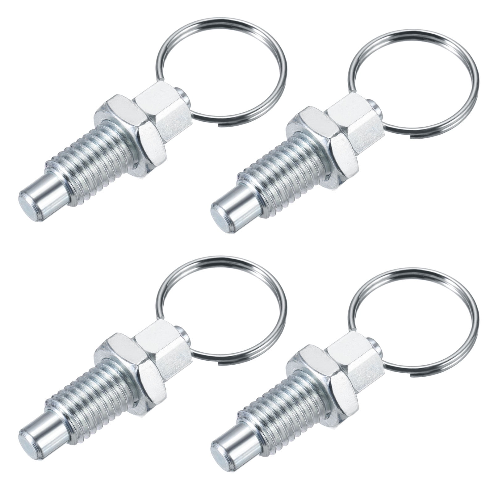 Uxcell Spring Plunger with Pull Ring, Carbon Steel Pull Ring Indexing ...