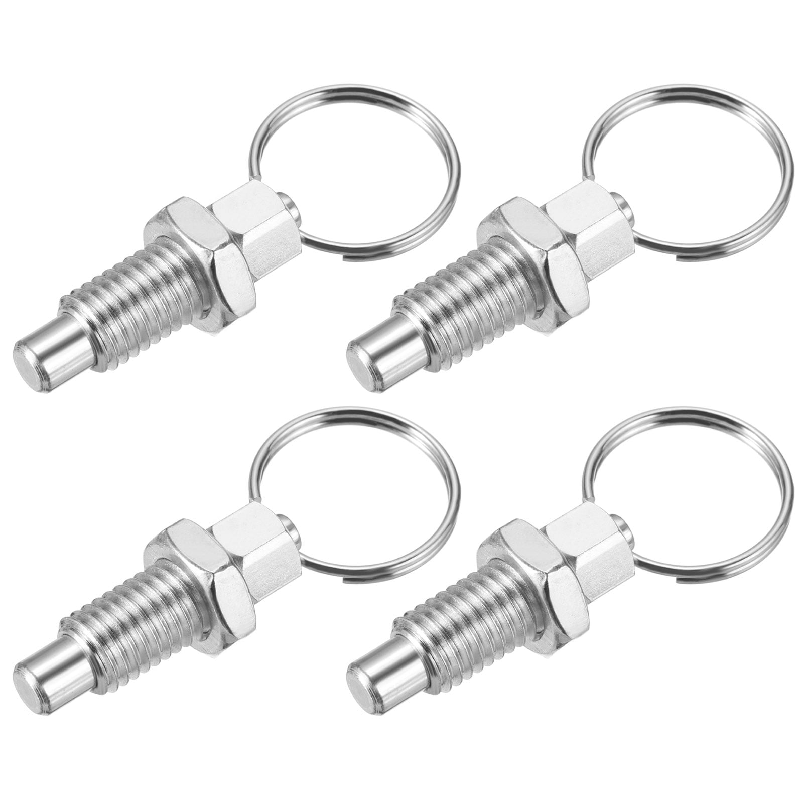 Uxcell Spring Plunger with Pull Ring, Stainless Steel Indexing Plunger ...