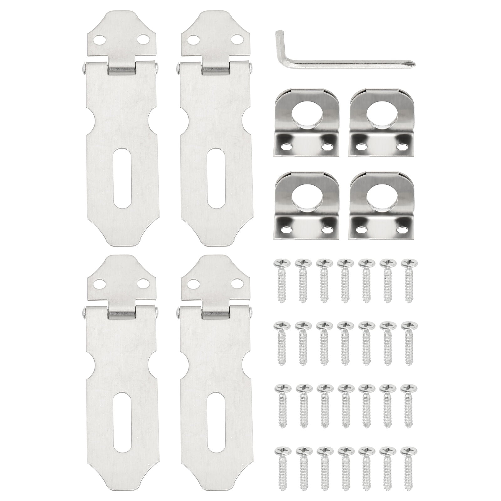 Uxcell 4 Pcs Stainless Steel Padlock Hasps, 2 Inch Lock Hasp Latch ...