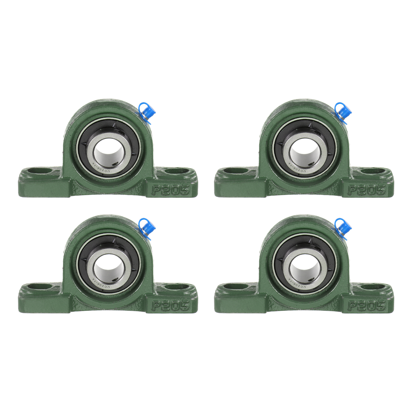 Uxcell 4 Pcs UCP205-14 Pillow Block Bearing 7/8 Inch Bore Solid Cast Iron Base Mounted Bearing ...