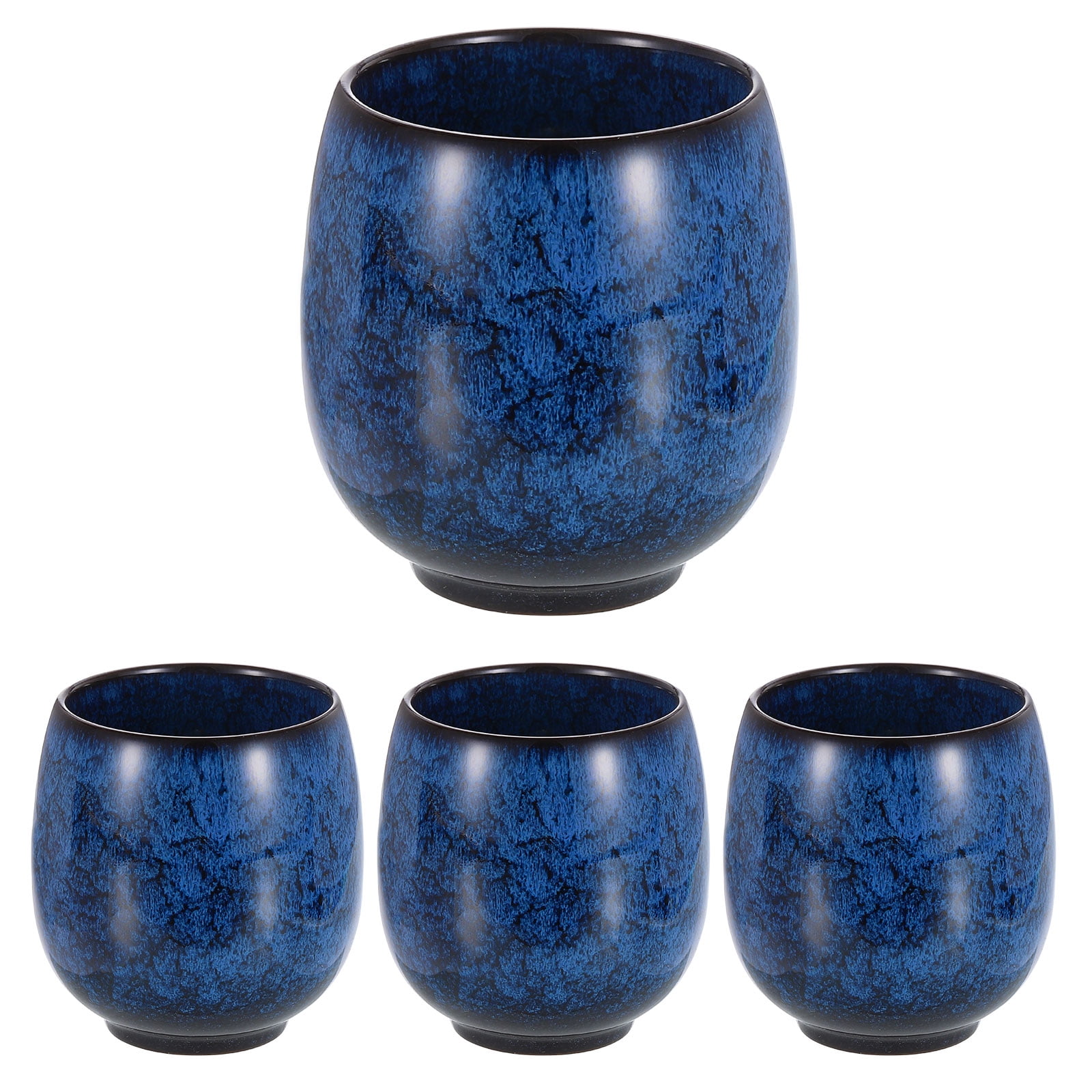 Uxcell 4 Pieces Chinese Ceramic Tea Cup 5.75oz Traditional Gong Fu Tea ...