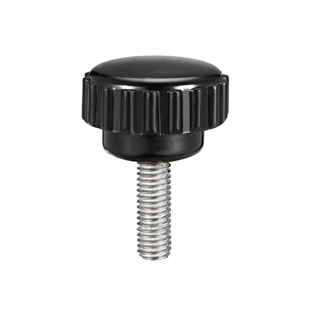 Uxcell 4 Pieces Knurled Clamping Knobs M5 x 15mm Zinc Plated Carbon Steel Threaded Stud 21mm ...