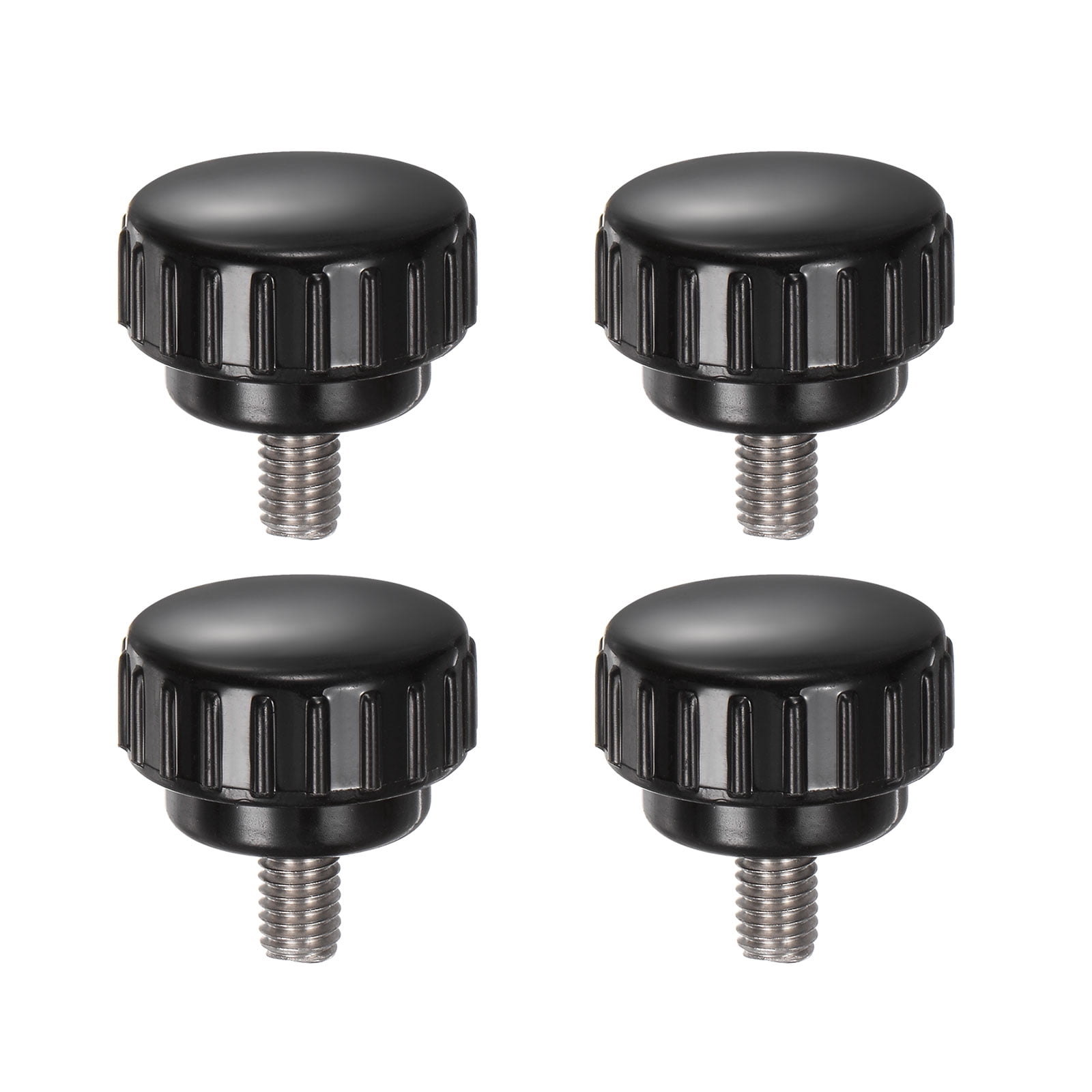 Uxcell 4 Pieces Knurled Clamping Knobs M6 x 10mm 304 Stainless Steel ...