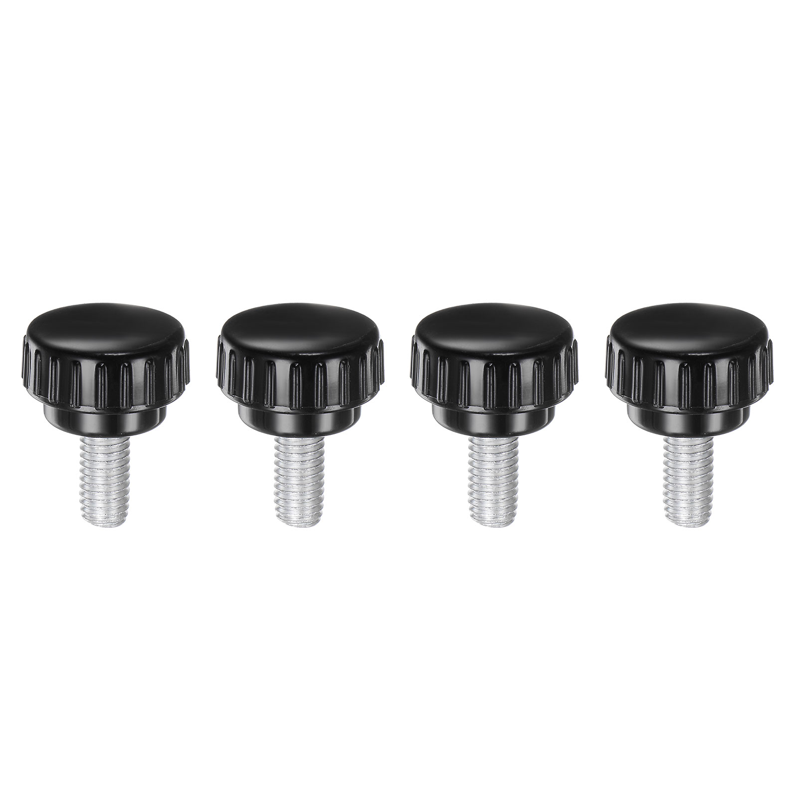 Uxcell 4 Pieces Knurled Clamping Knobs M8 x 16mm Zinc Plated Carbon Steel Threaded Stud 30mm ...