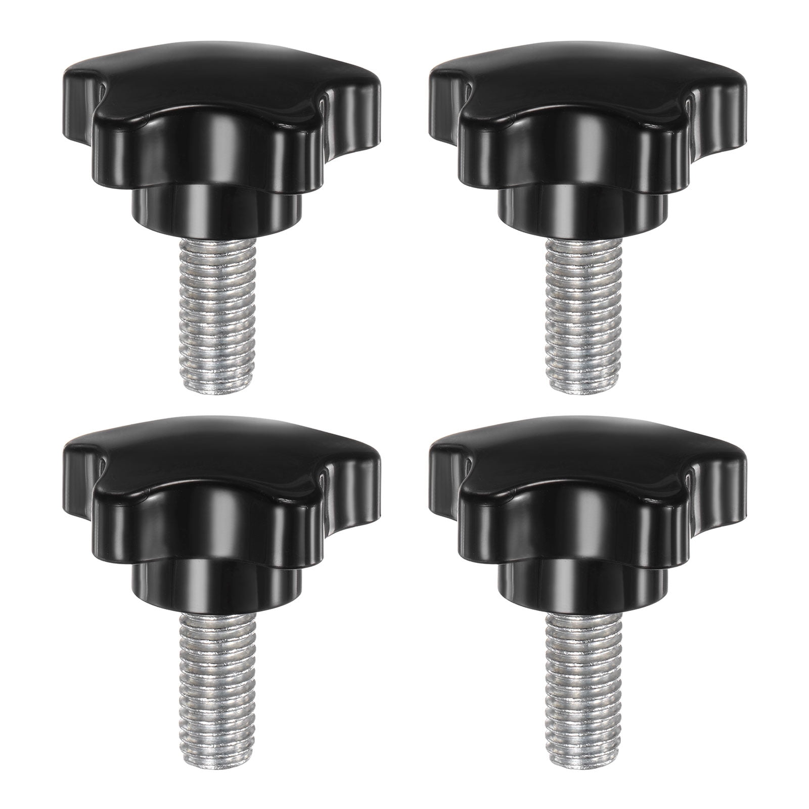 Uxcell 4 Pieces Star Clamping Knobs M10 x 20mm Metric Thread 39mm Large 5-Star Head Thumb Screws ...