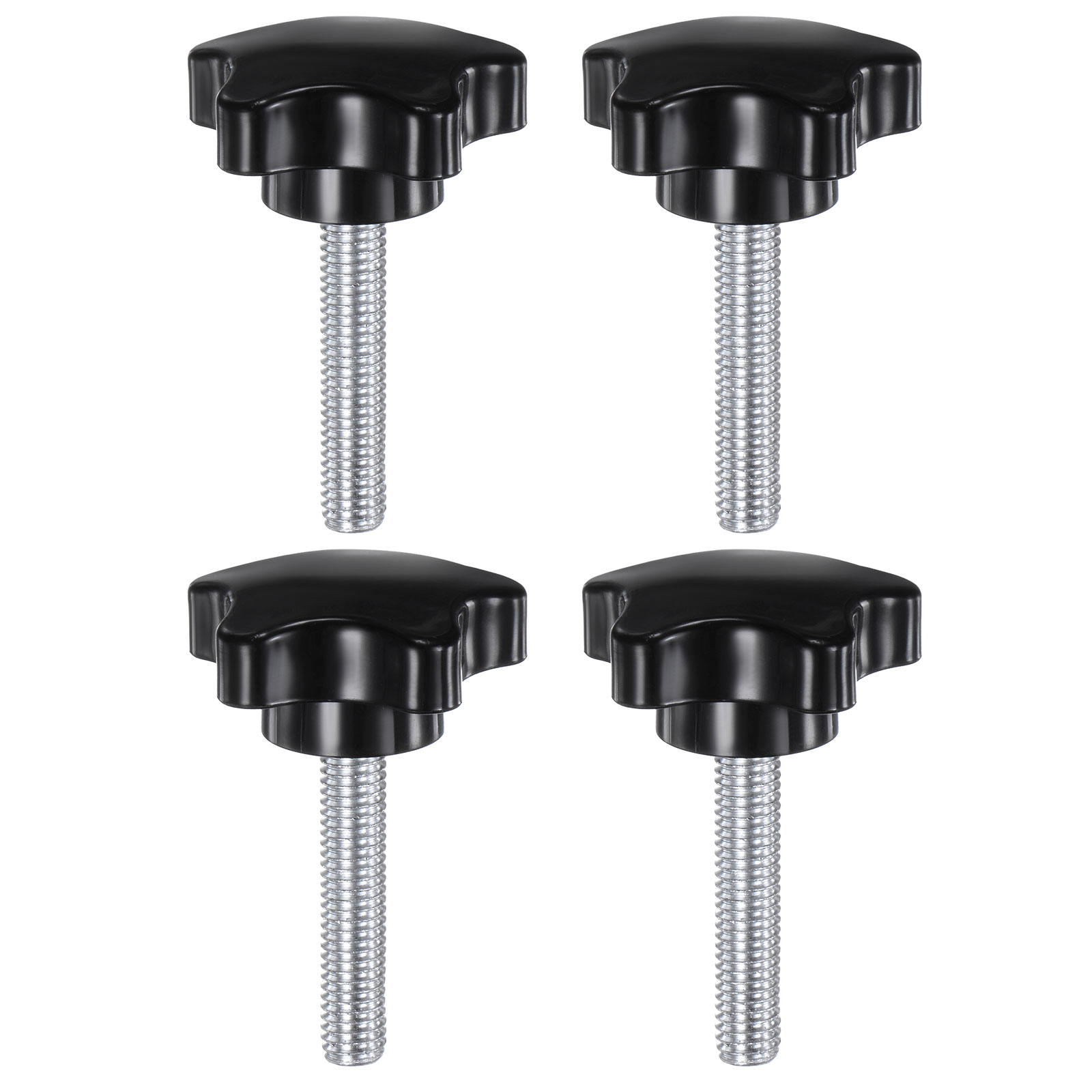 Uxcell 4 Pieces Star Clamping Knobs M8 x 40mm Metric Thread 39mm Large 5-Star Head Thumb Screws ...
