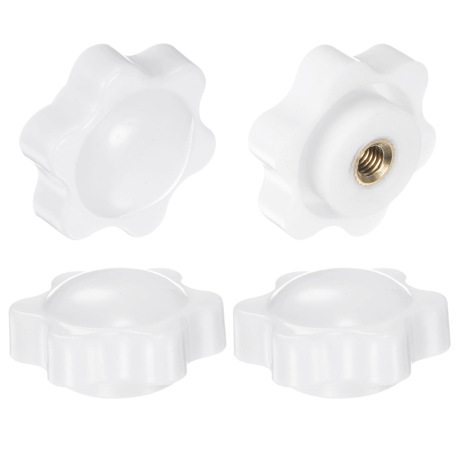 Uxcell 4 Pieces Star Knobs M4 Female Thread 25mm Head Non-Through Hole ...